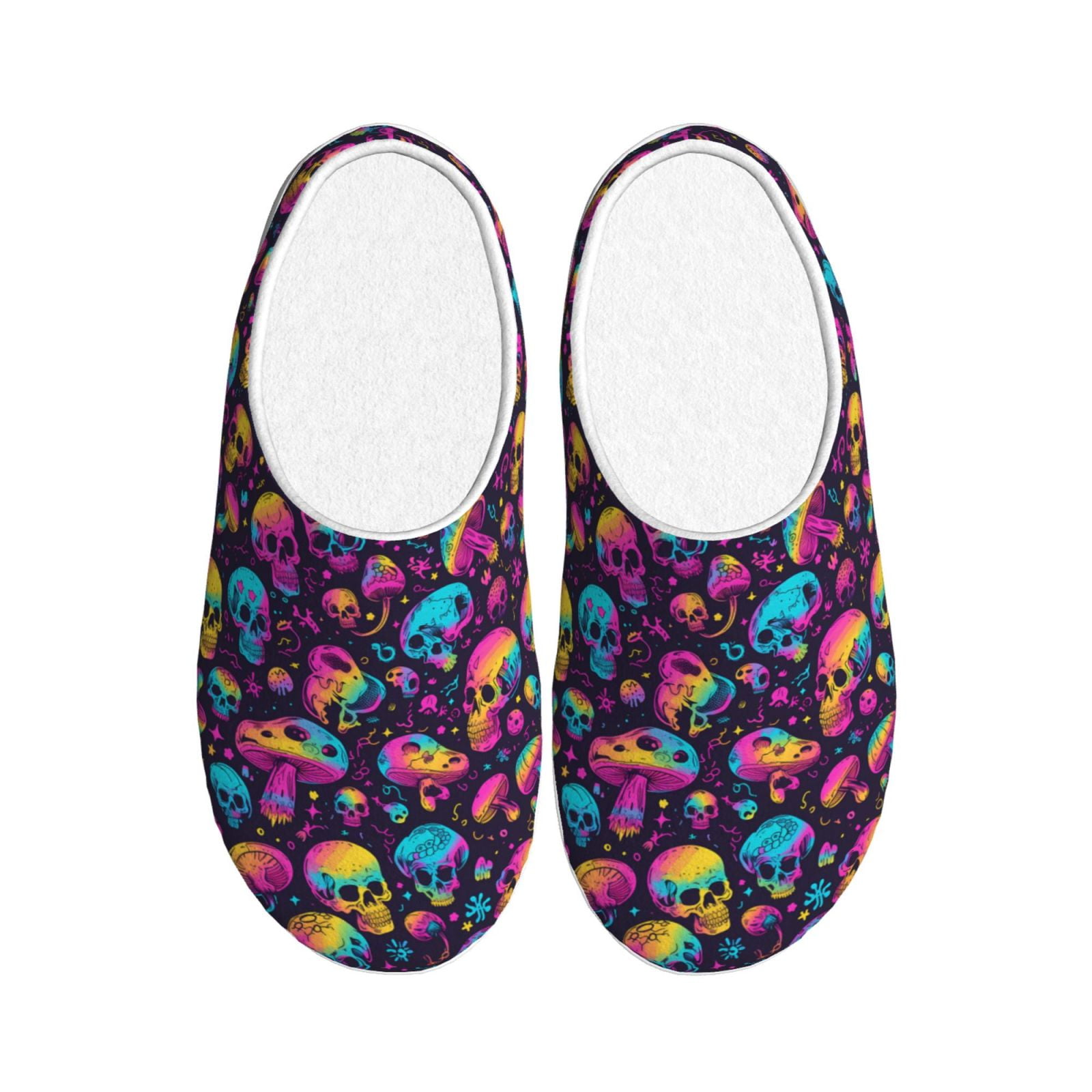 Lsque rainbow color mushroom Skull Pattern Womens Comfort Cotton on ...