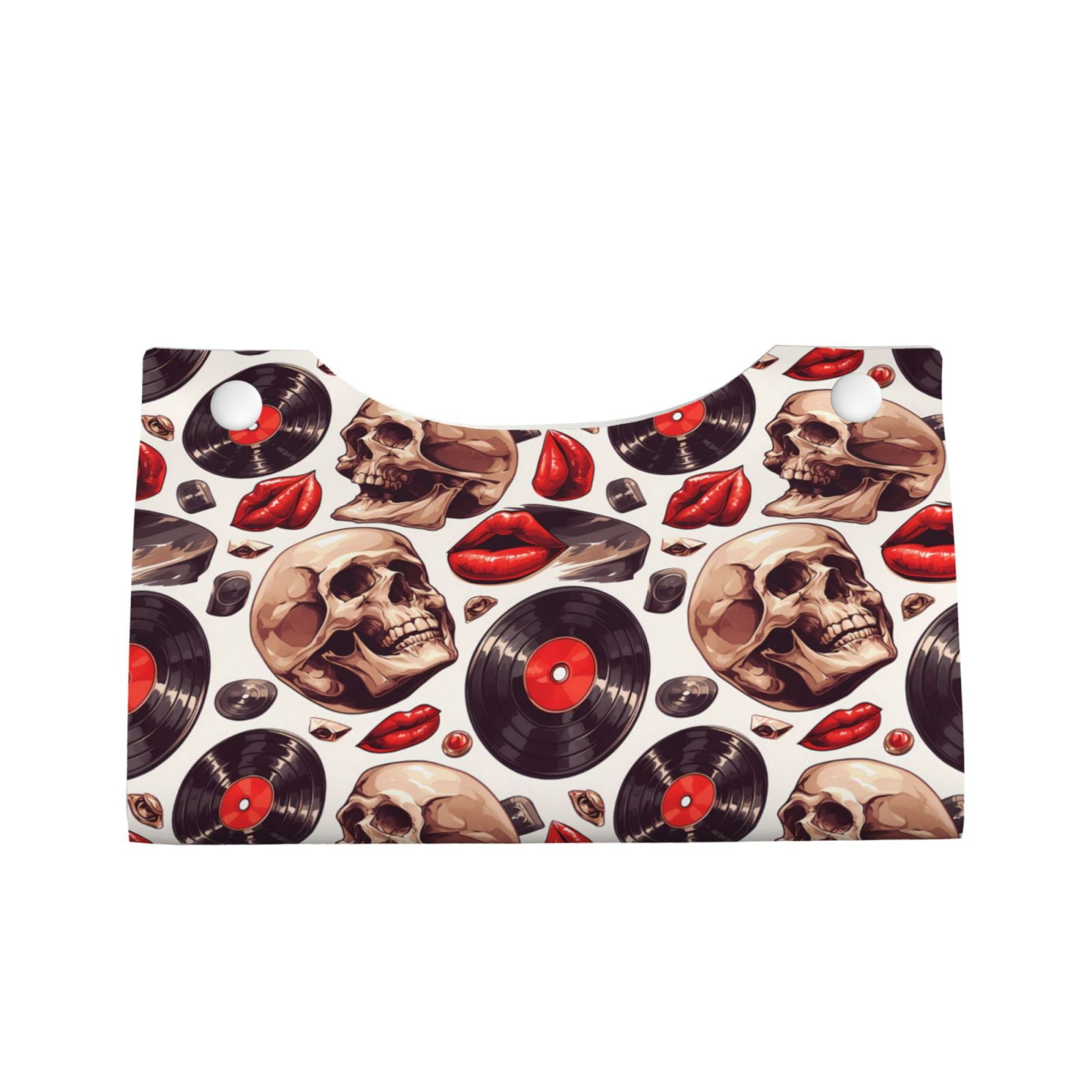 Lsque record lips Skull Printed Long Tissue Box Cover Holder, Facial ...