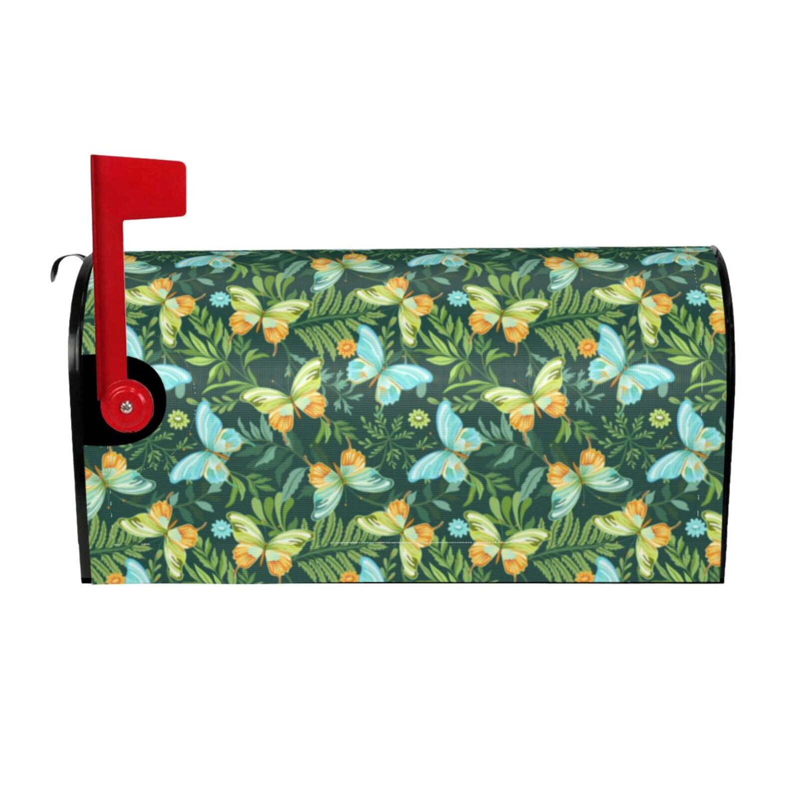 Lsque tropical butterflies and plants Mailbox Cover Standard Size ...