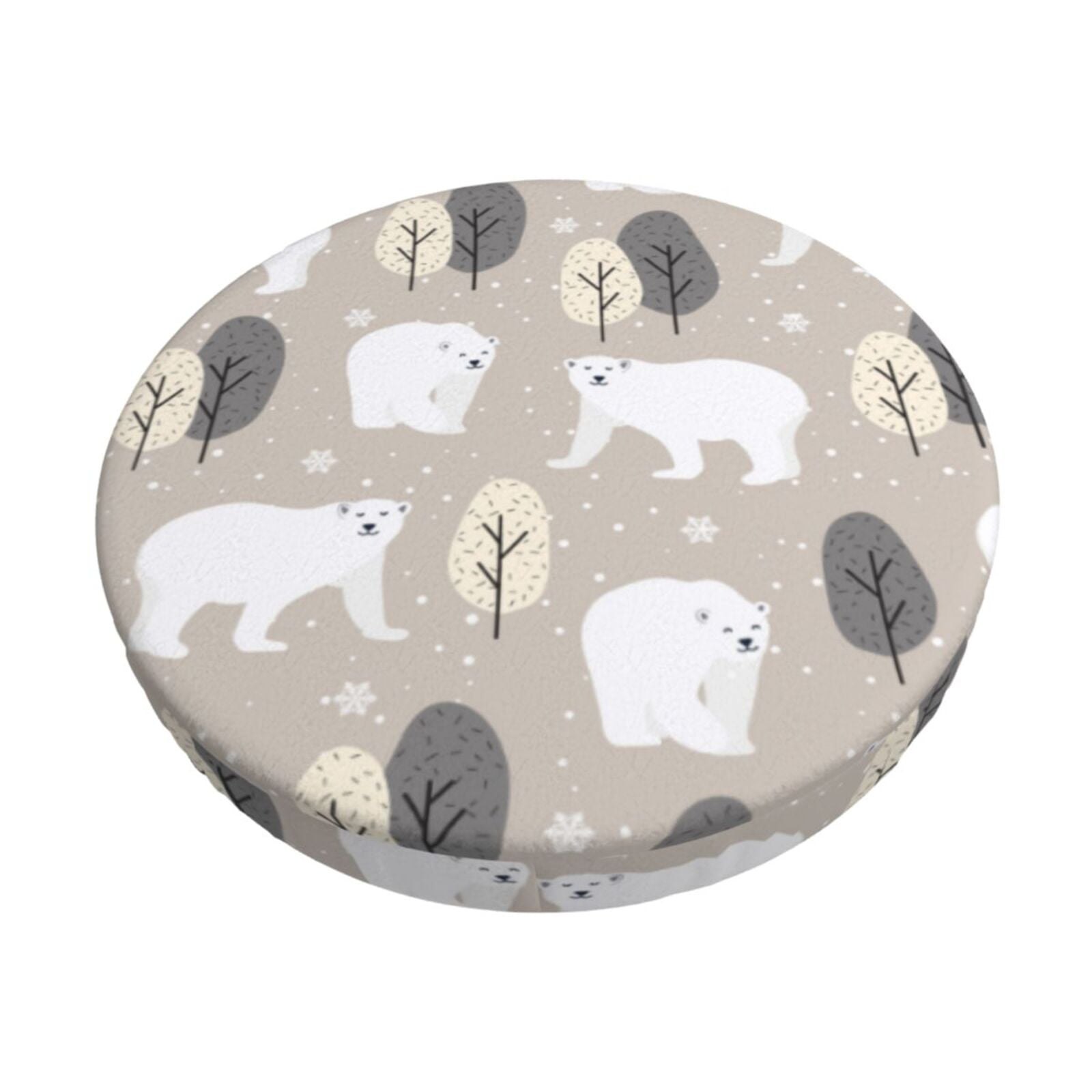 Lsque winter Snowflake beer Pattern Round Bar chair cushion covers ...