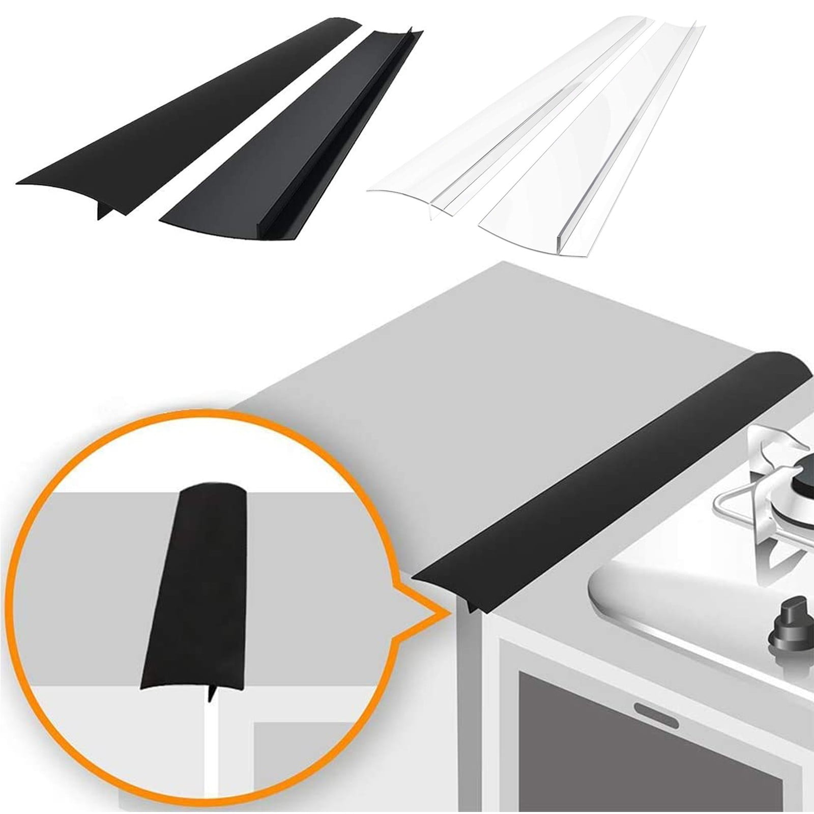 Lssam 21 Inch Silicone Stove Gap Cover, Flexible Gap Filler for Stove ...