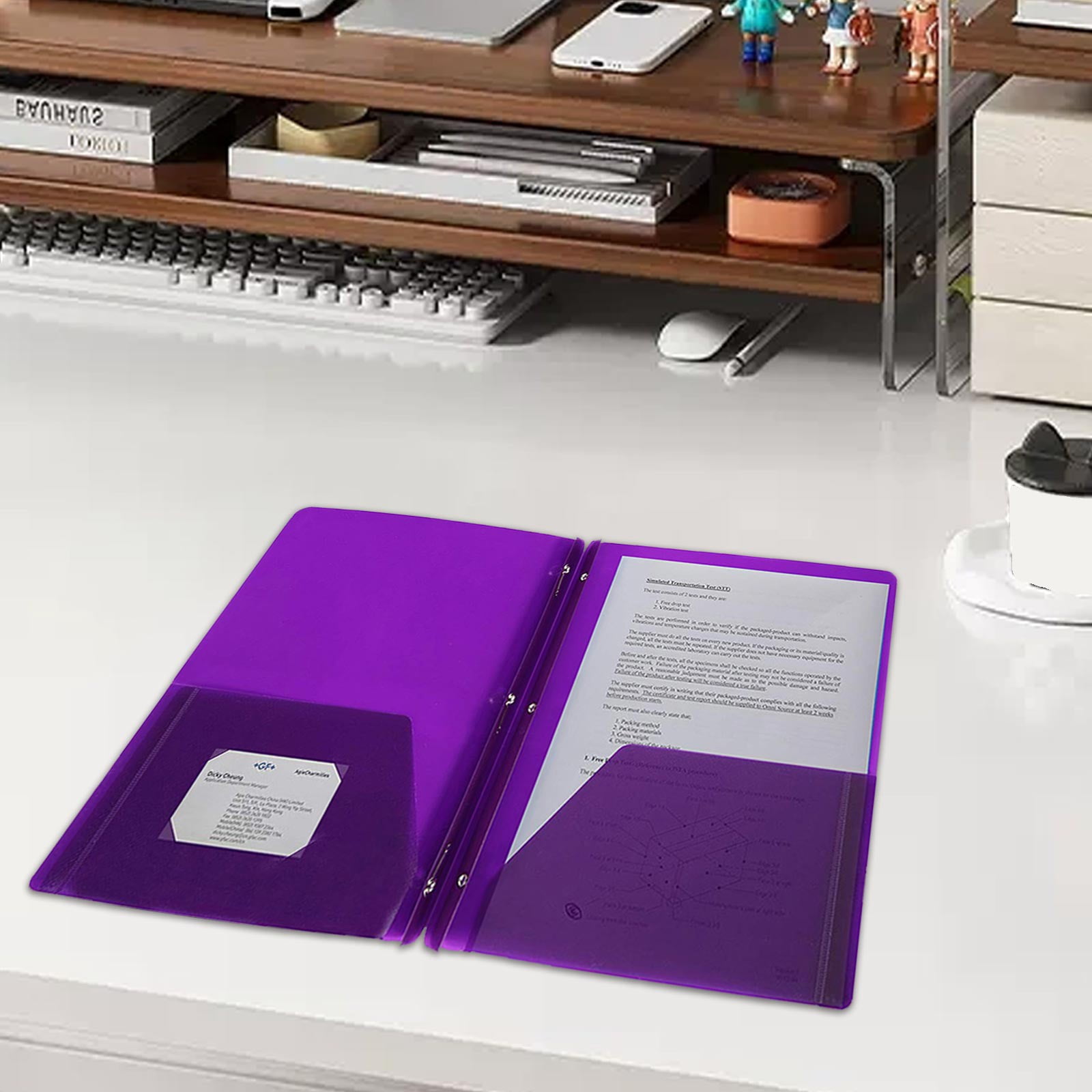 Lssam Assorted Color Folders 2-Pocket - Heavy Duty Plastic Pocket ...