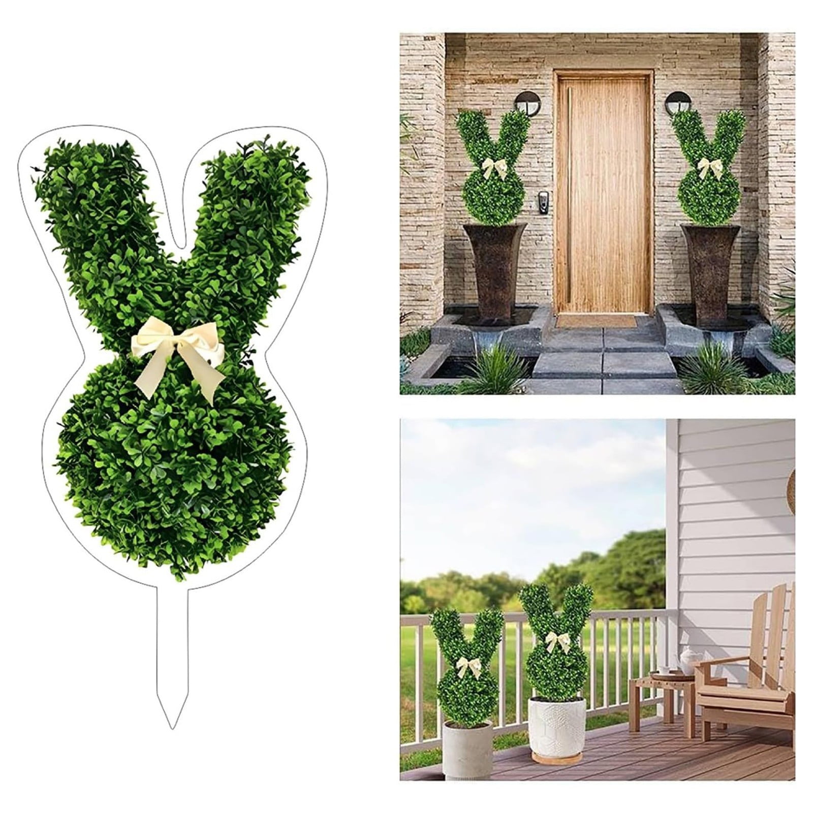 Lssam Bunny Topiary,Easter Topiary,Shaped Topiary Trees Artificial ...