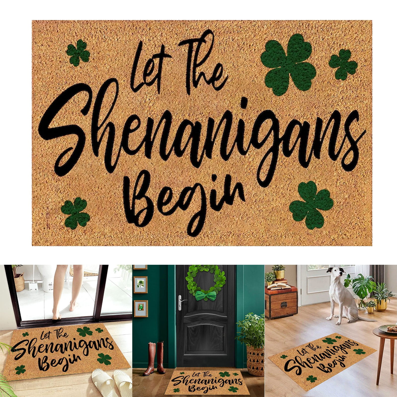 Lssam Caroet Living Room Rug Irish Day Floor Mats Holiday Mats Welcome ...