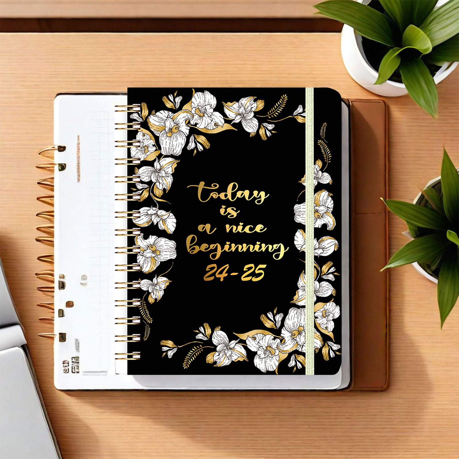 Lssam July 2024 To 2025 Plan Notebook Gold Stamping Schedule - Walmart.com