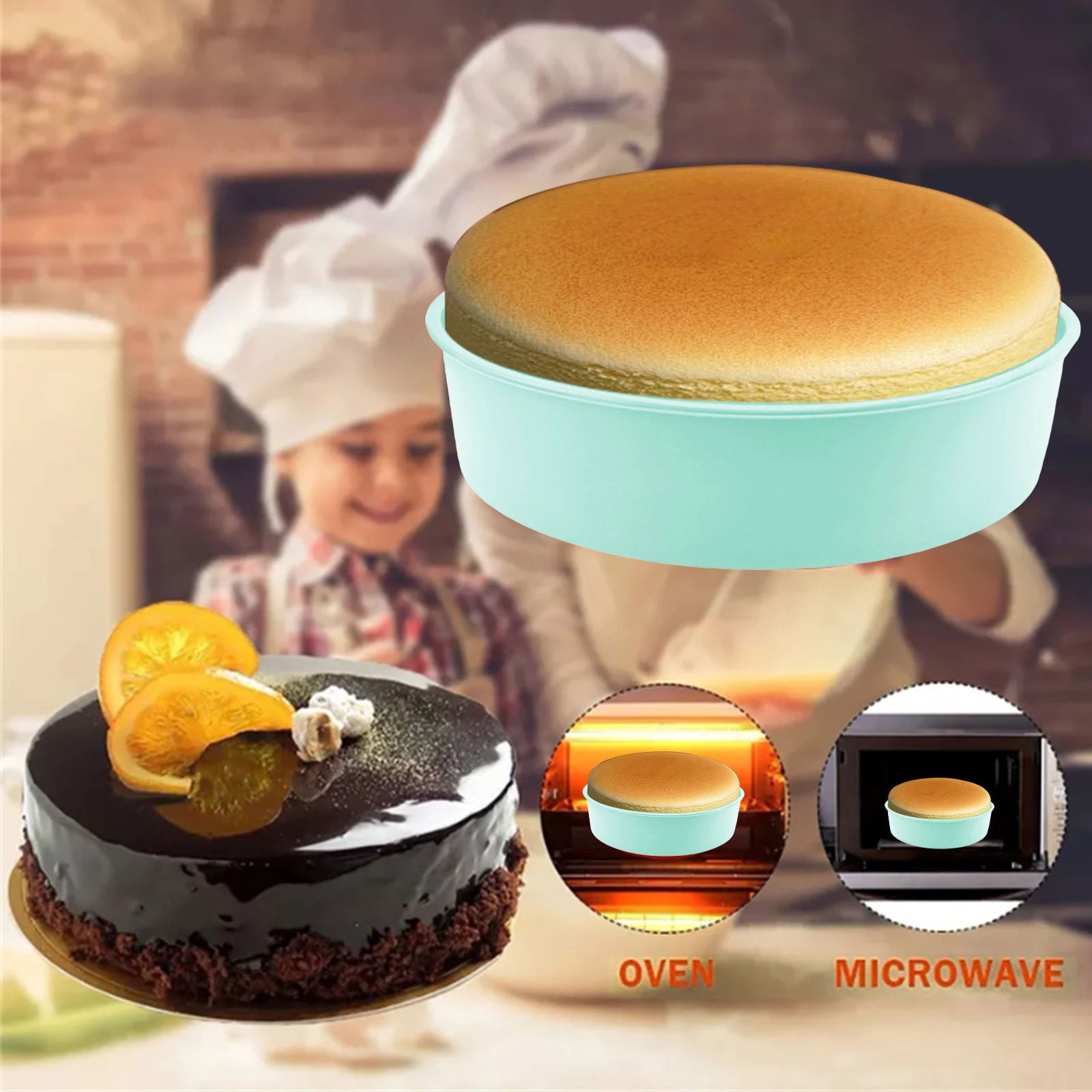 Lssam Moldes Para Gelatinas Baking Pans Roasting Pan Round Baking Circle Cake Pan Birthday Cakes ...