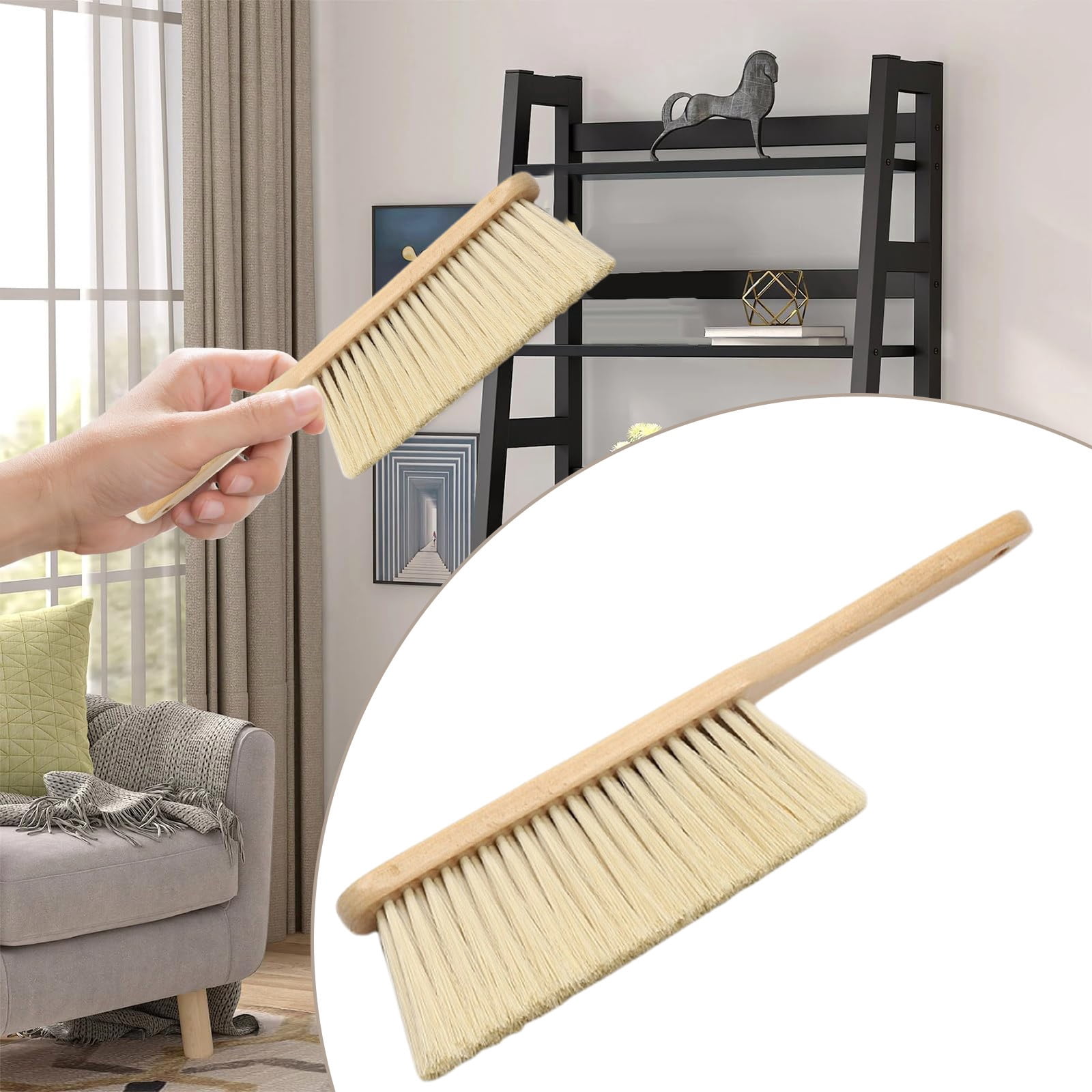 Lssam Soft Bristle Dust Brush, Hand Broom, Bench Brush, Counter Brush ...