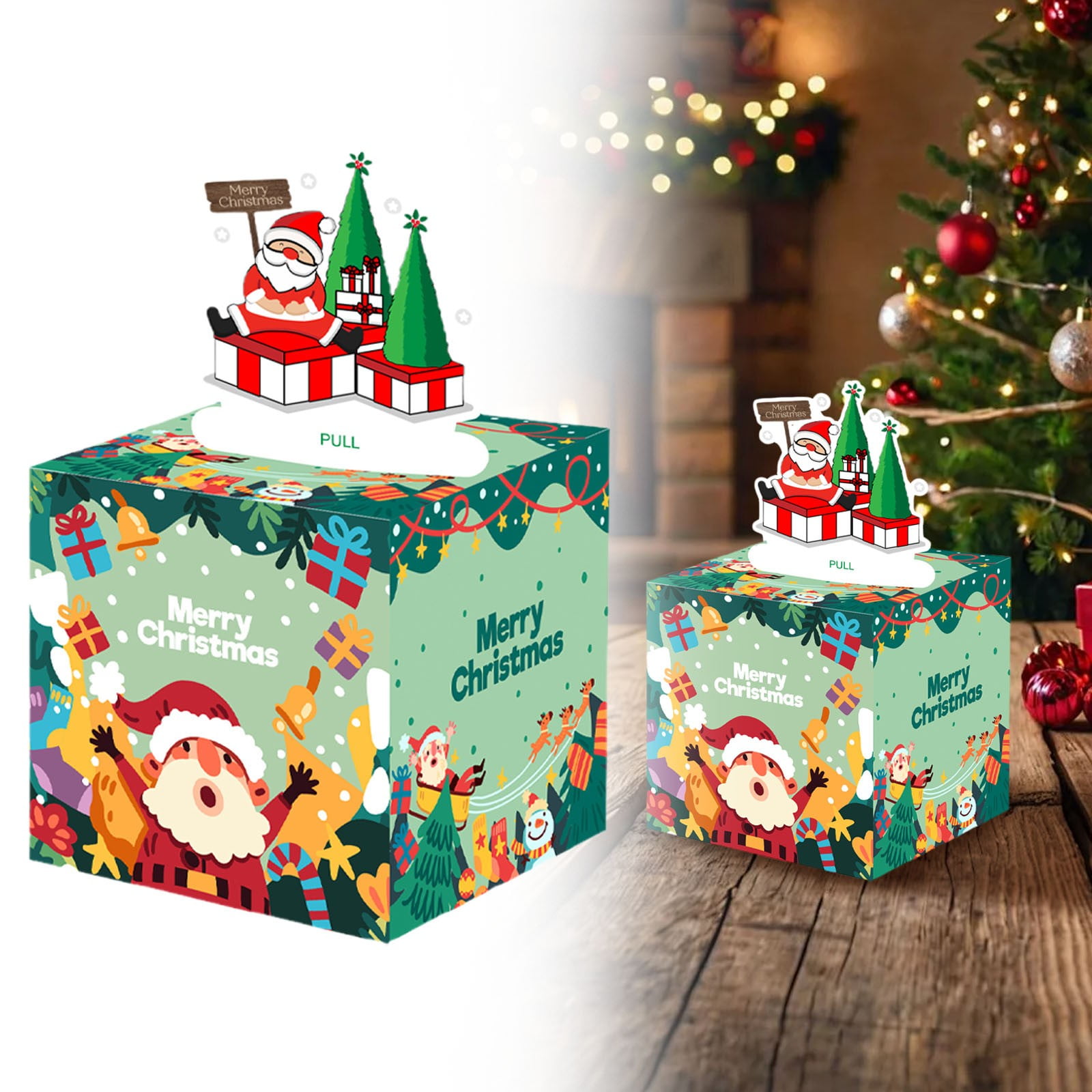 Lssam Xmas Surprise Money Box with Pull Out Cash Holder Card, Christmas ...