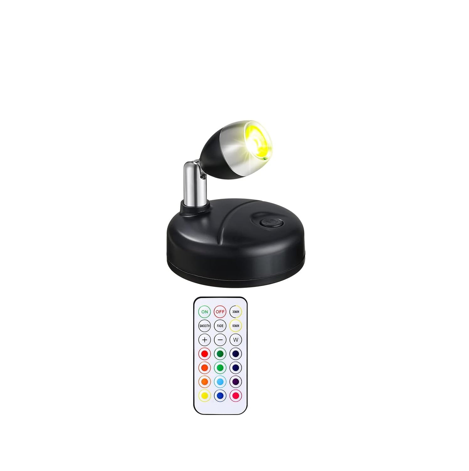 Lsupdaol 1 Pieces Battery Operated Spotlights Indoor LED Wireless ...