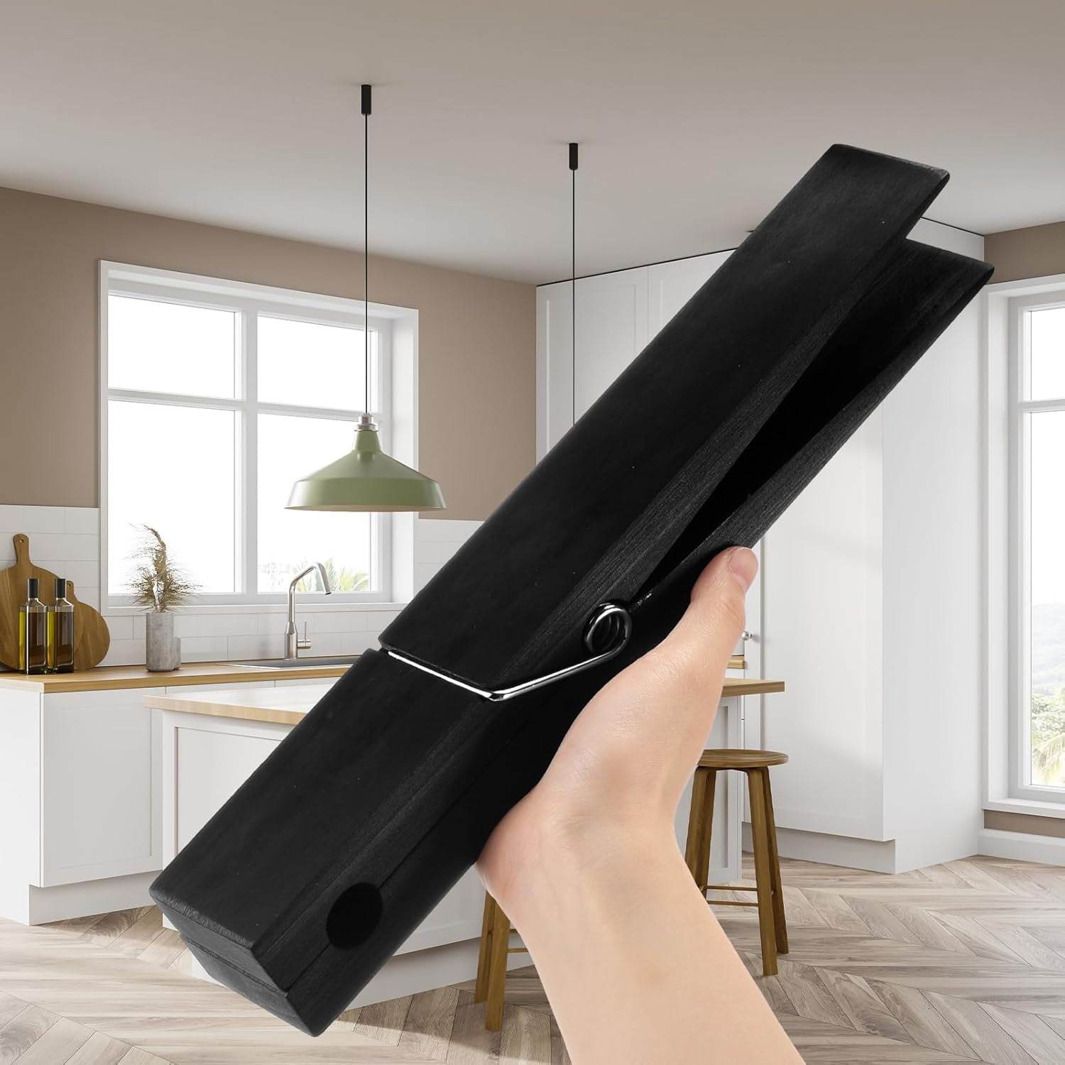 Lsupdaol 12 Inches Giant Clothespin with Adhesive Jumbo Wooden ...