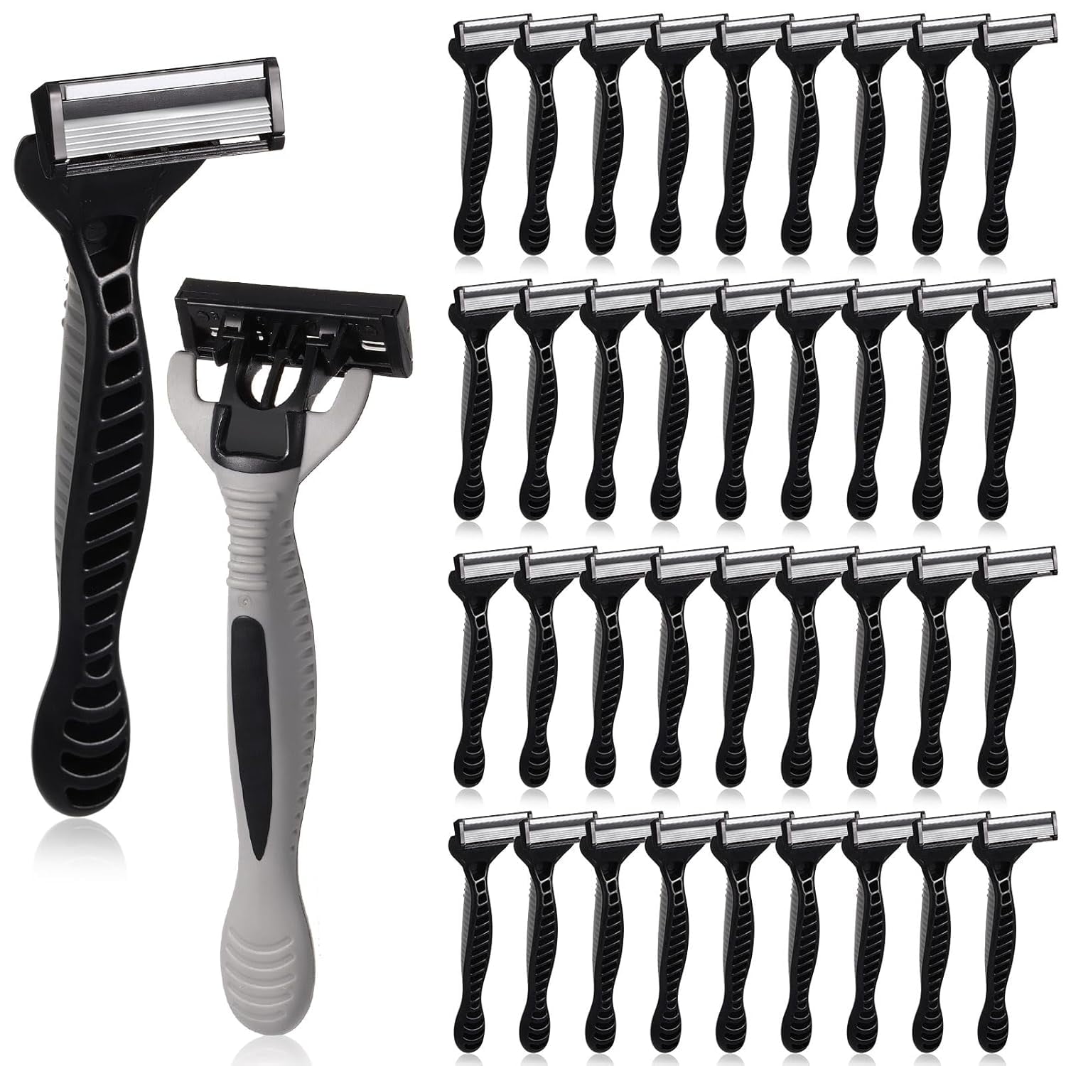 Lsupdaol 12 Pcs Men's Disposable Razors Bulk 5-blade Blade Razors for ...