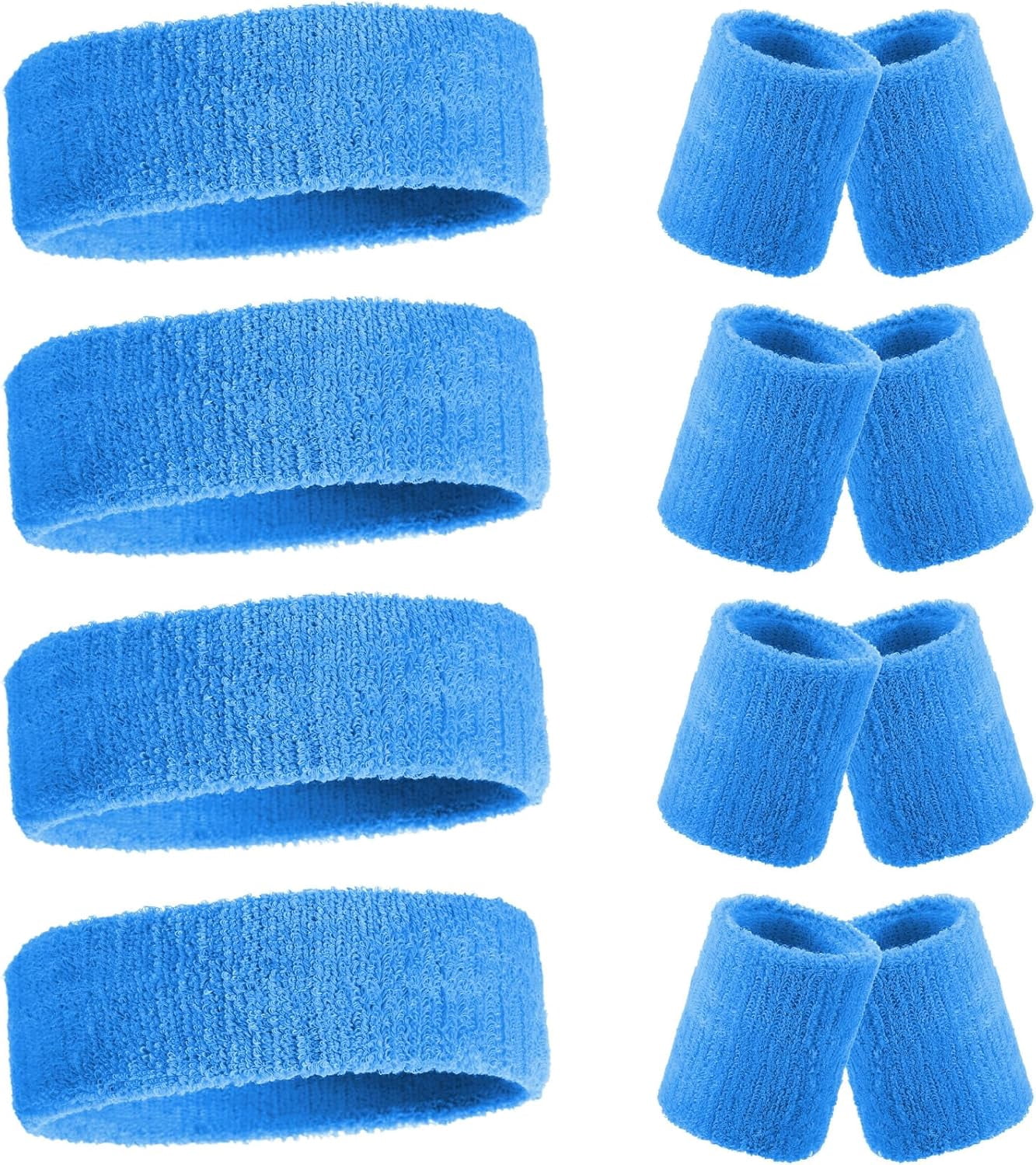 Lsupdaol 12 Pcs Neon Sweatbands Wrist Headbands for Men Women 80s 90s ...