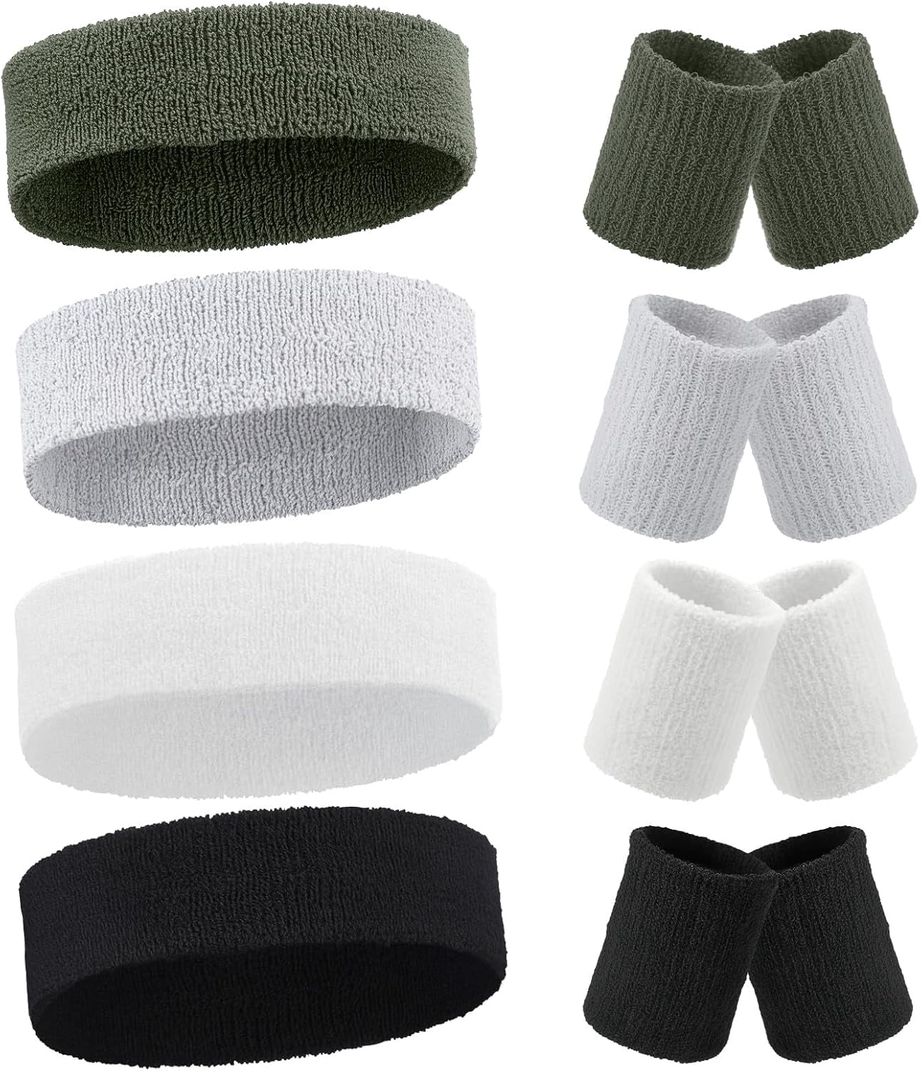 Lsupdaol 12 Pcs Neon Sweatbands Wrist Headbands for Men Women 80s 90s ...