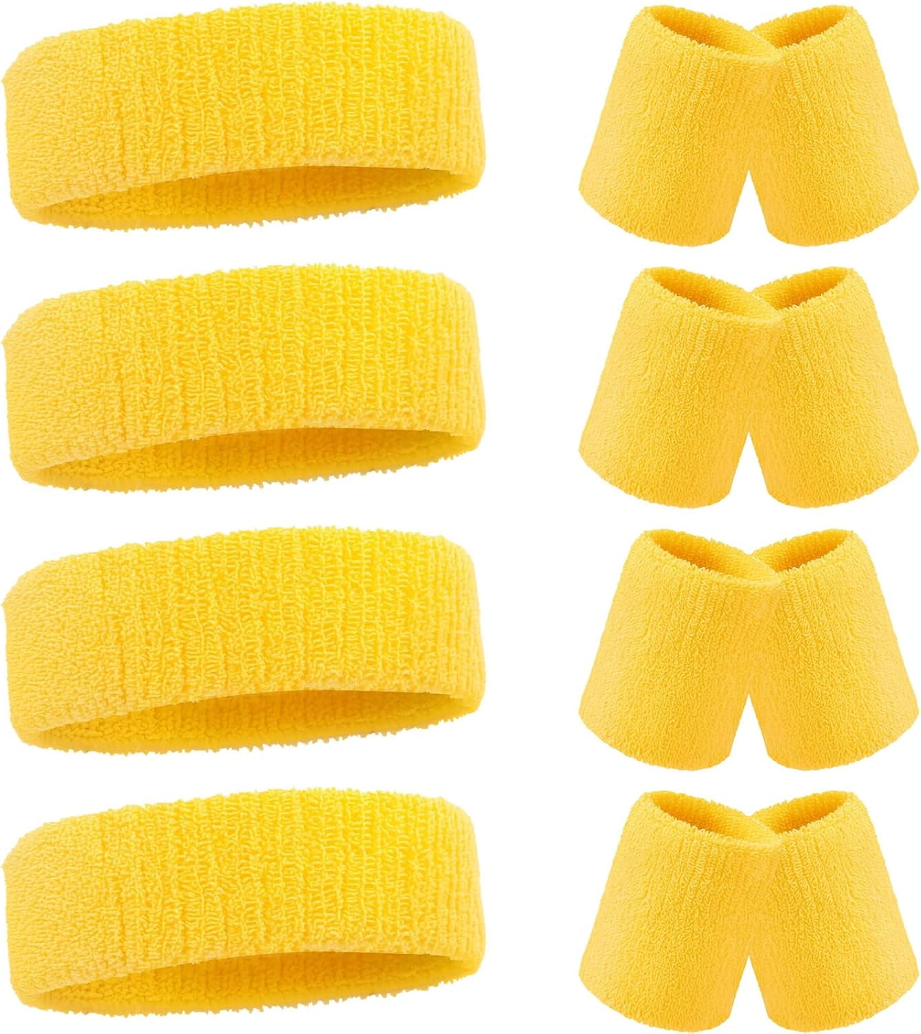 Lsupdaol 12 Pcs Neon Sweatbands Wrist Headbands for Men Women 80s 90s ...