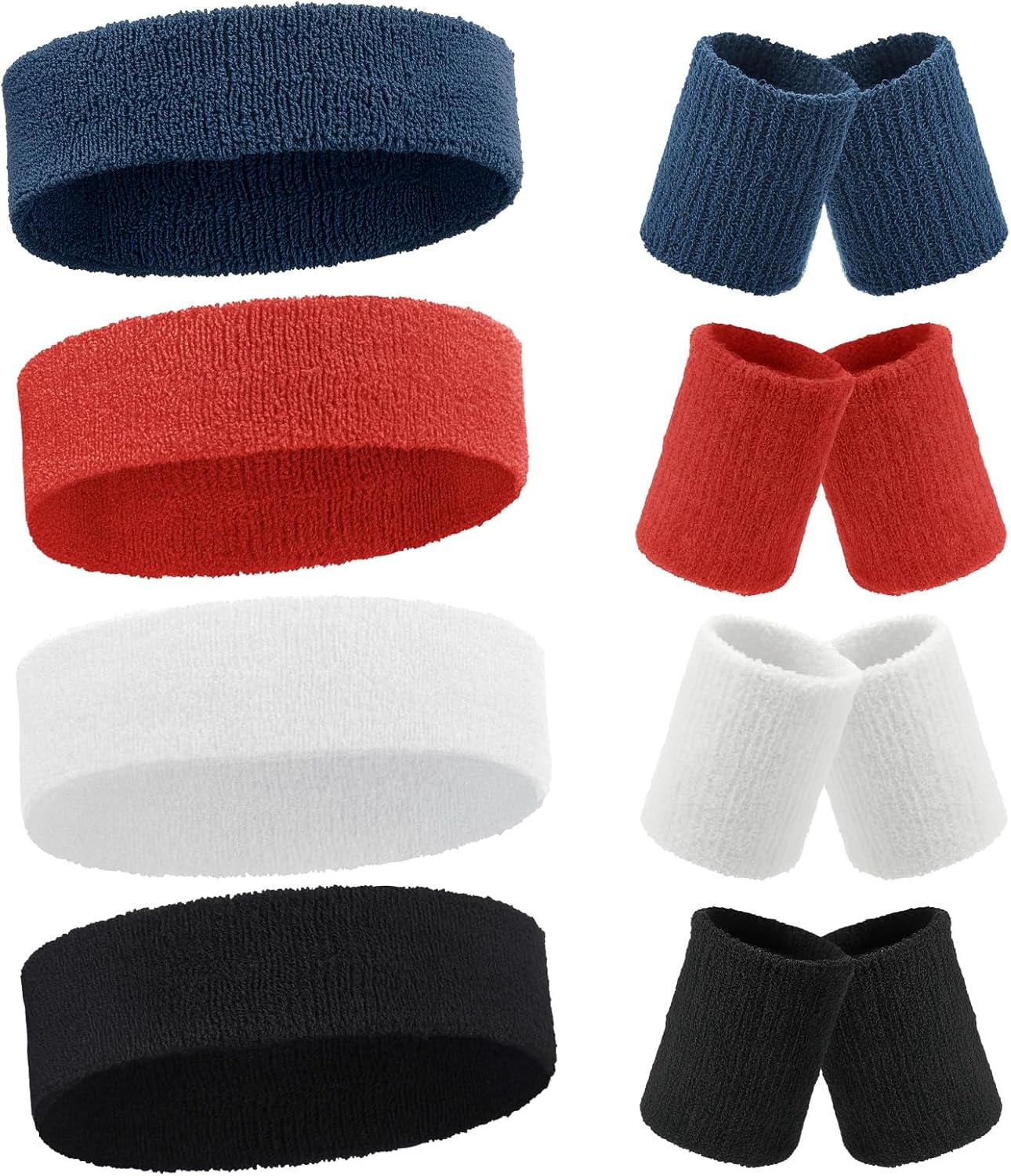 Lsupdaol 12 Pcs Neon Sweatbands Wrist Headbands for Men Women 80s 90s ...