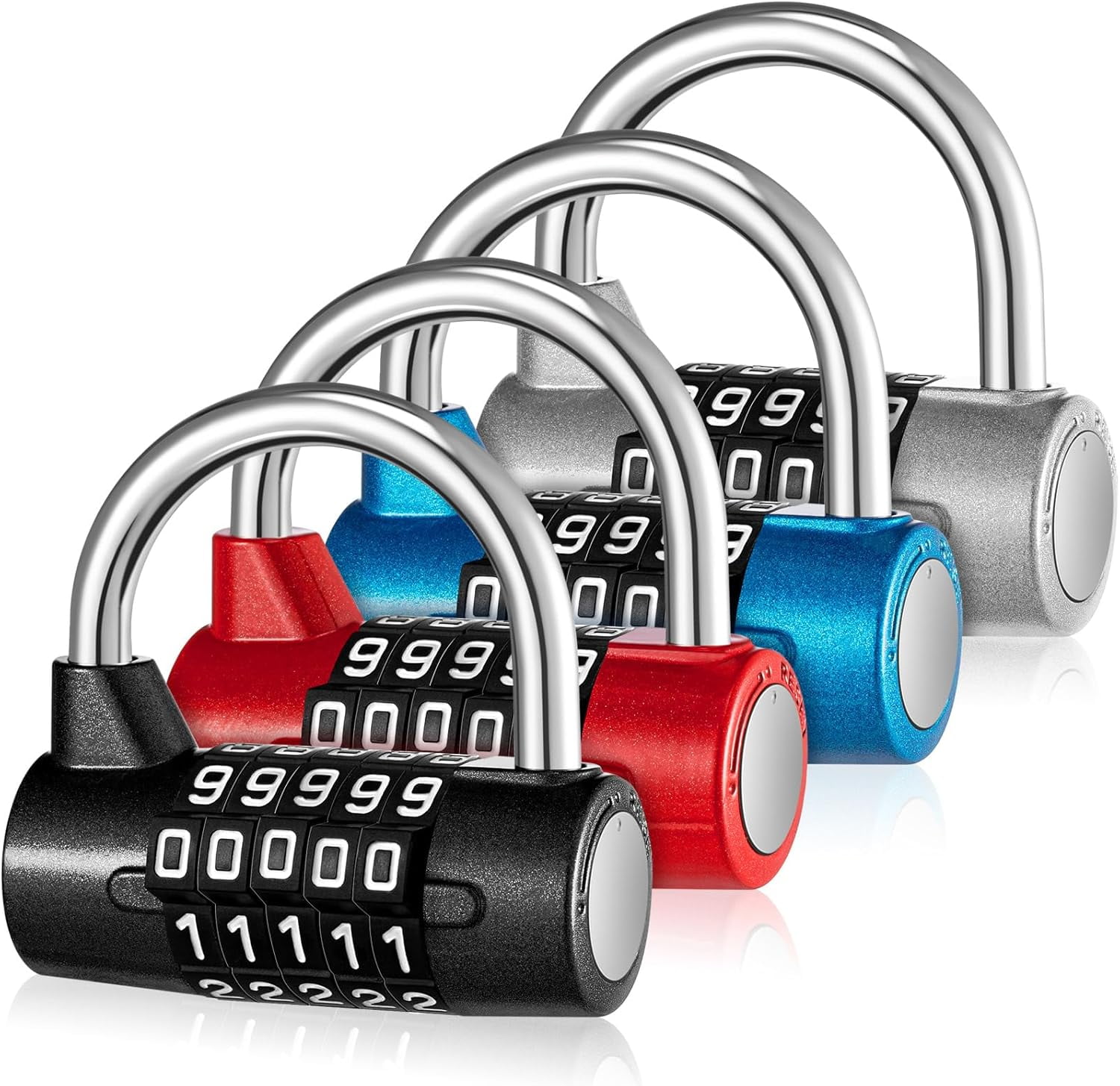 Lsupdaol 2 Pcs 5 Letter Combination Lock Heavy Duty Gym Locker 5 Digit ...