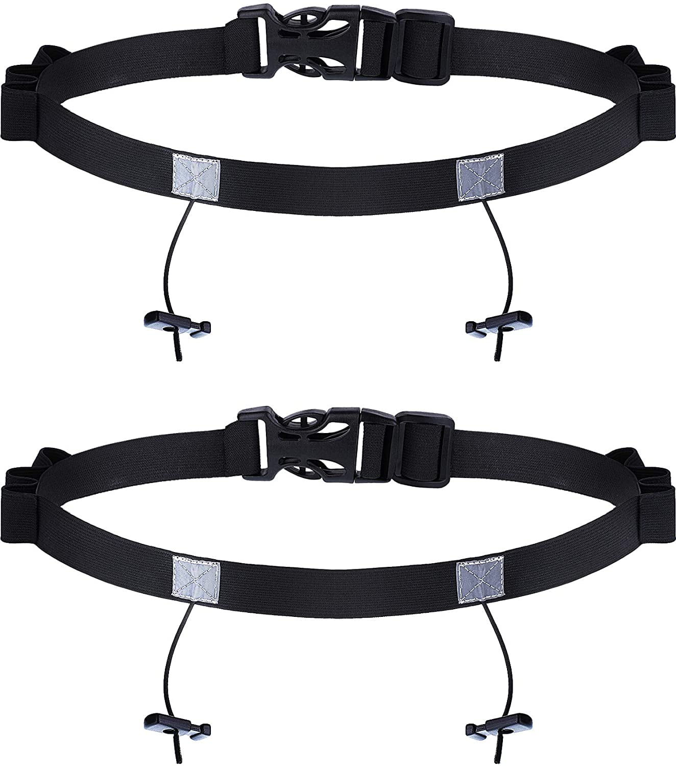 Lsupdaol 2 Pieces Race Number Belt with 6 Gel Loops for Running Cycling ...