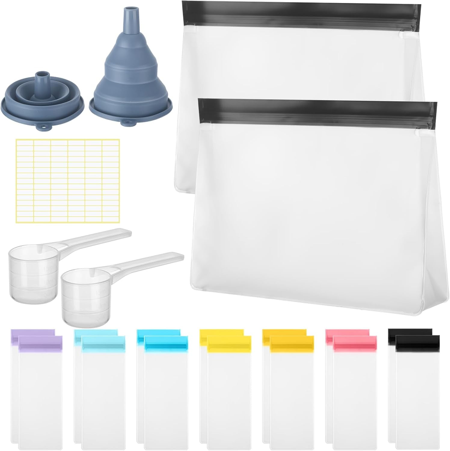 Lsupdaol 21 Pcs Protein Powder Travel Container Set Single Dose ...