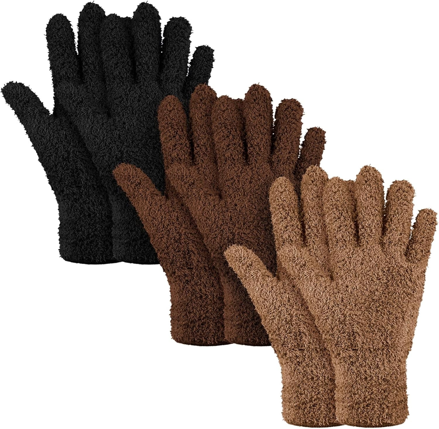 Lsupdaol 3 Pairs Microfiber Plant Dusting Gloves Leaf Cleaning Gloves ...