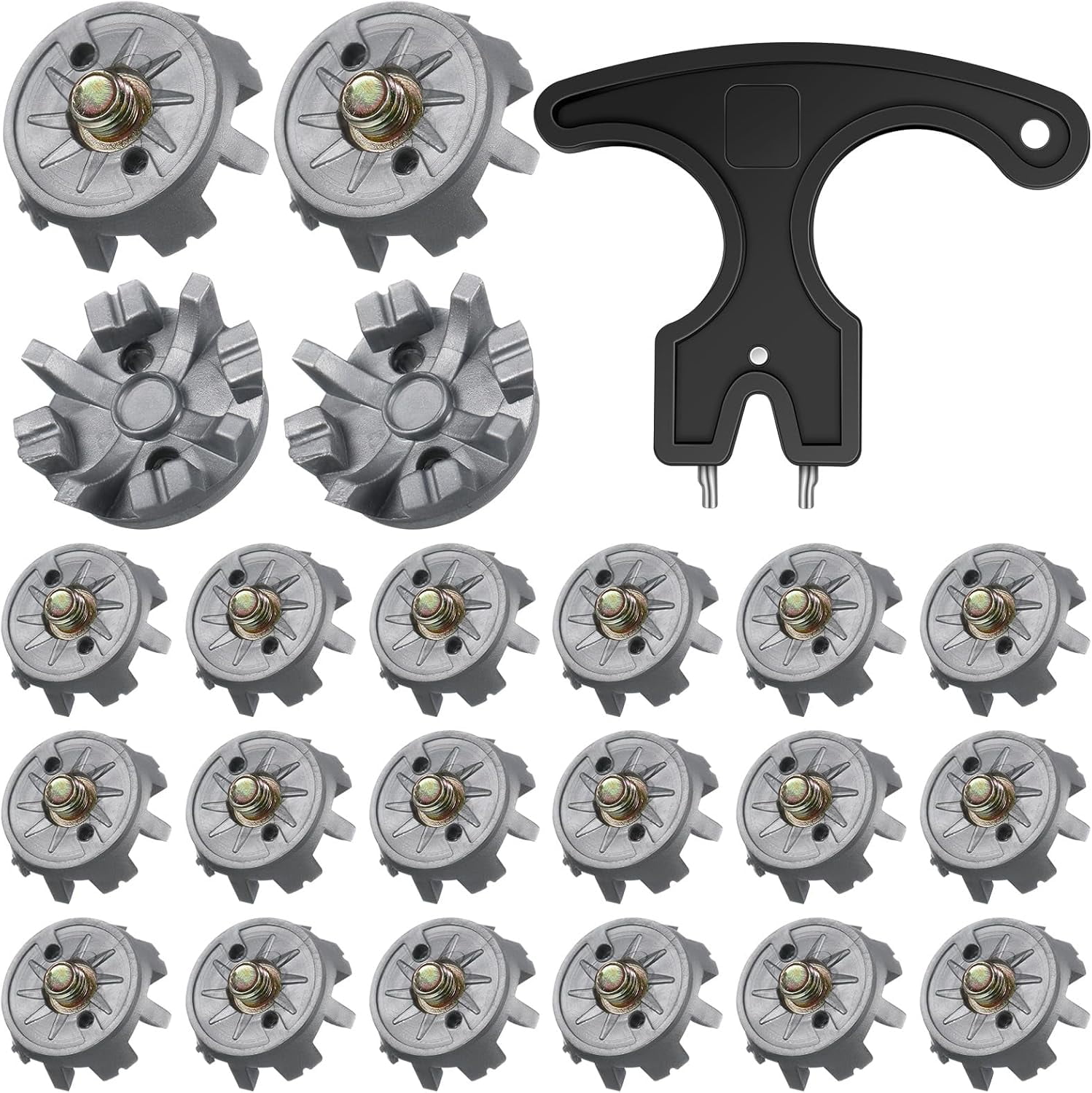 Lsupdaol 31 Pcs Golf Cleats Set with 30 Spikes and Spanner for Golf ...