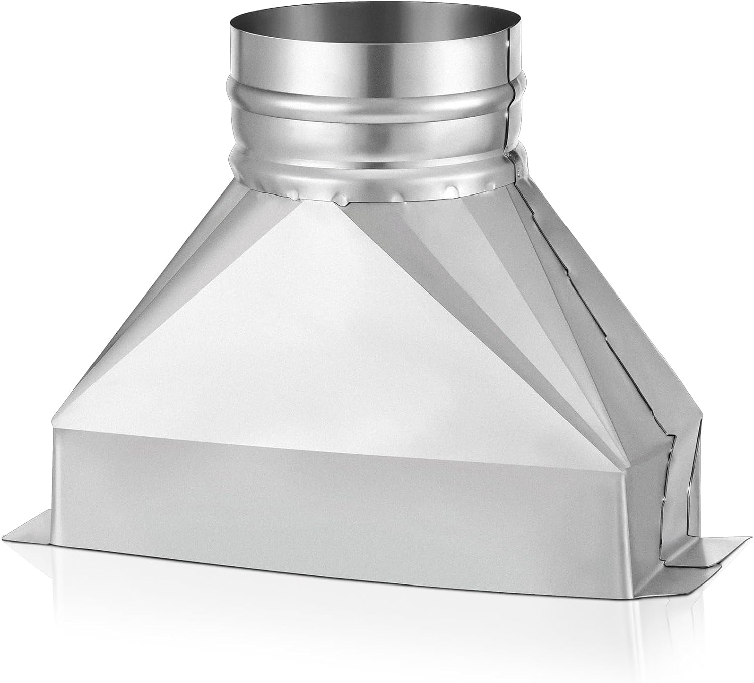 Lsupdaol 4'' Dia x 3-1/4" x 10'' L Rectangular to Round Duct Galvanized ...