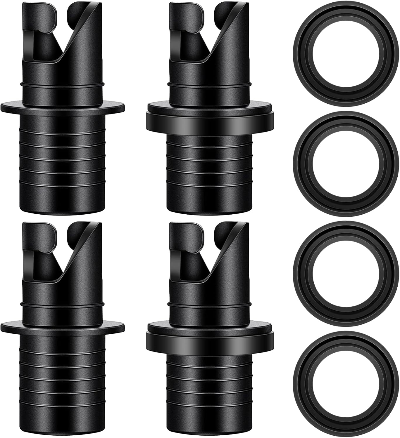 Lsupdaol 4 Pcs Inflatable Kayak Pump Adapter Compatible with Halkey Roberts Valve Adapter Paddle ...