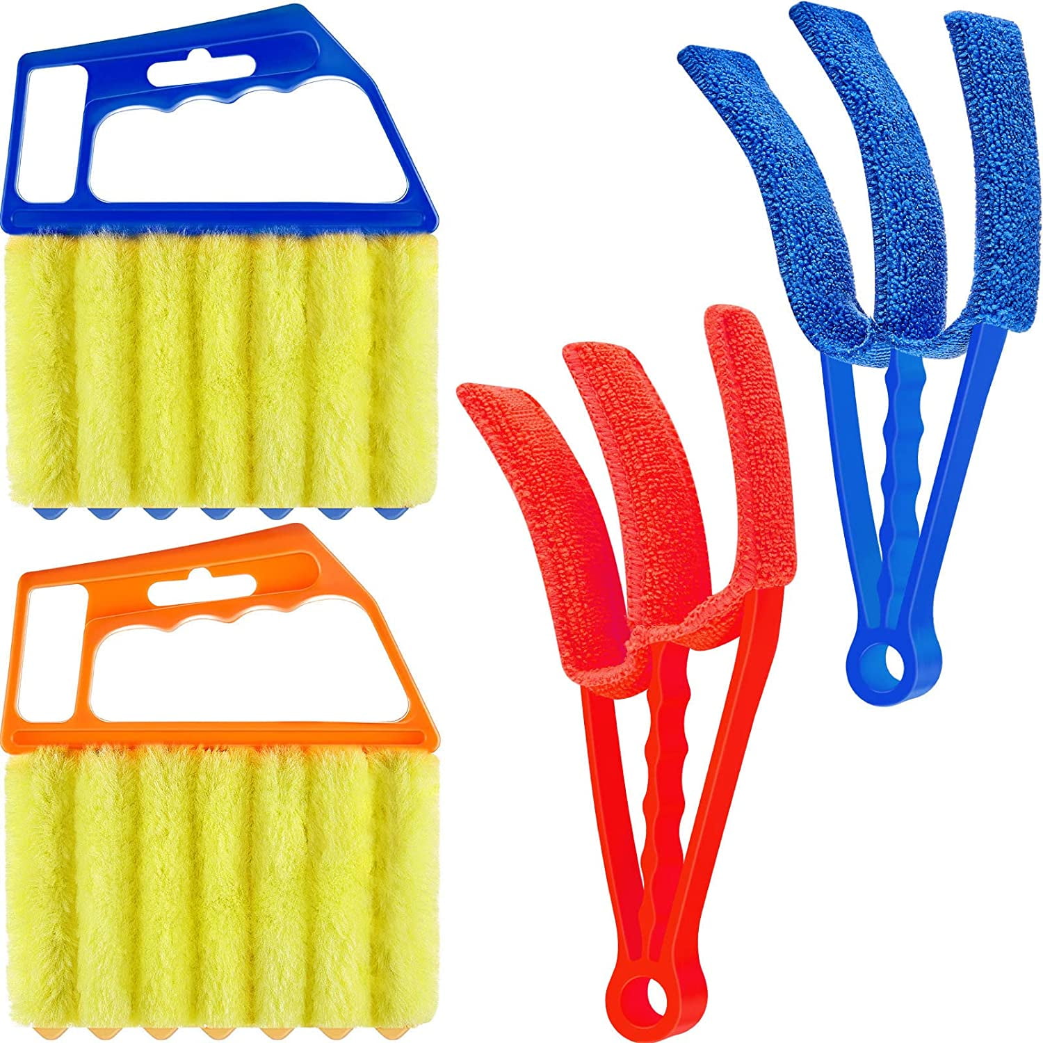 Lsupdaol 4 Pcs Window Venetian Blind Cleaner Duster Tool 7 Finger Blind ...