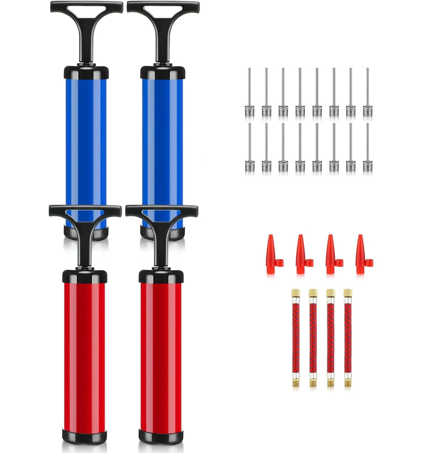 Lsupdaol 4 Sets Ball Pumps Air Pump Bulk for Balls with Needle, Nozzle ...
