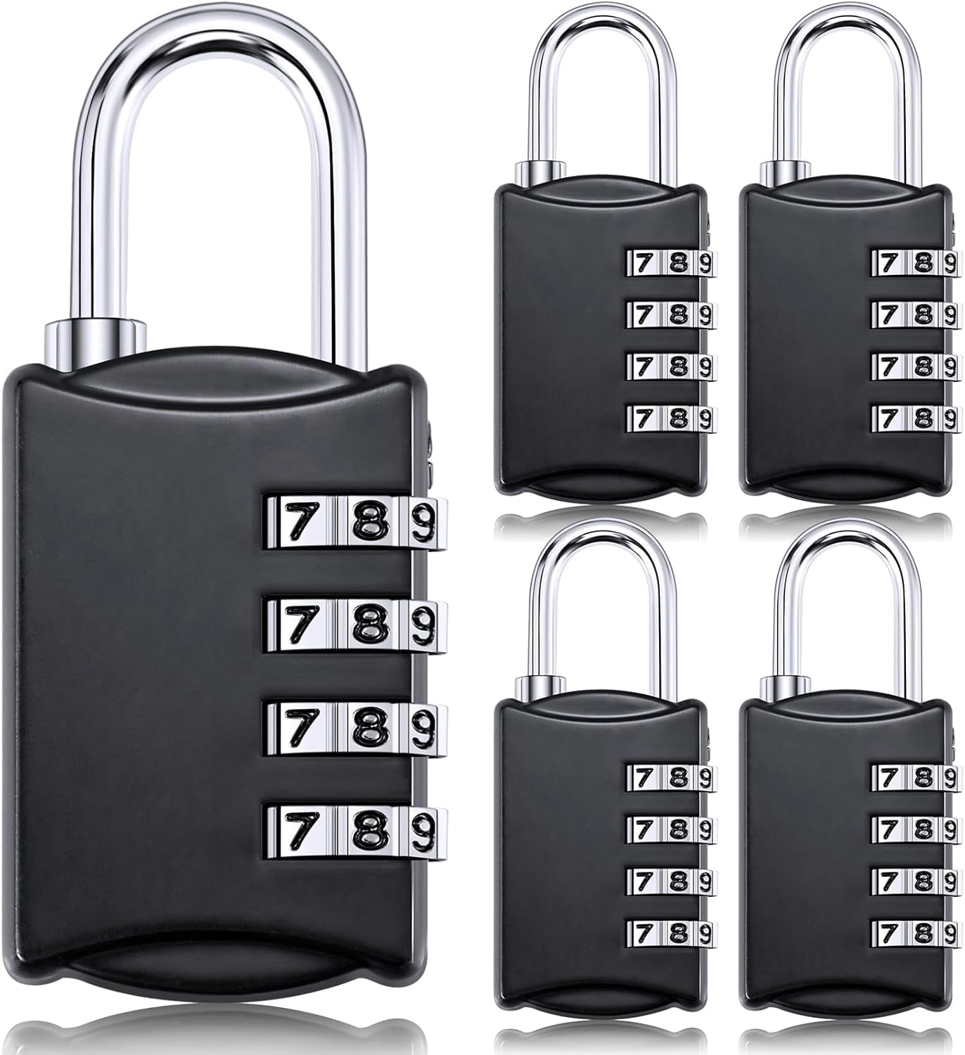 Lsupdaol 5 Pcs 4 Digit Combination Lock Small Combo Luggage Number ...