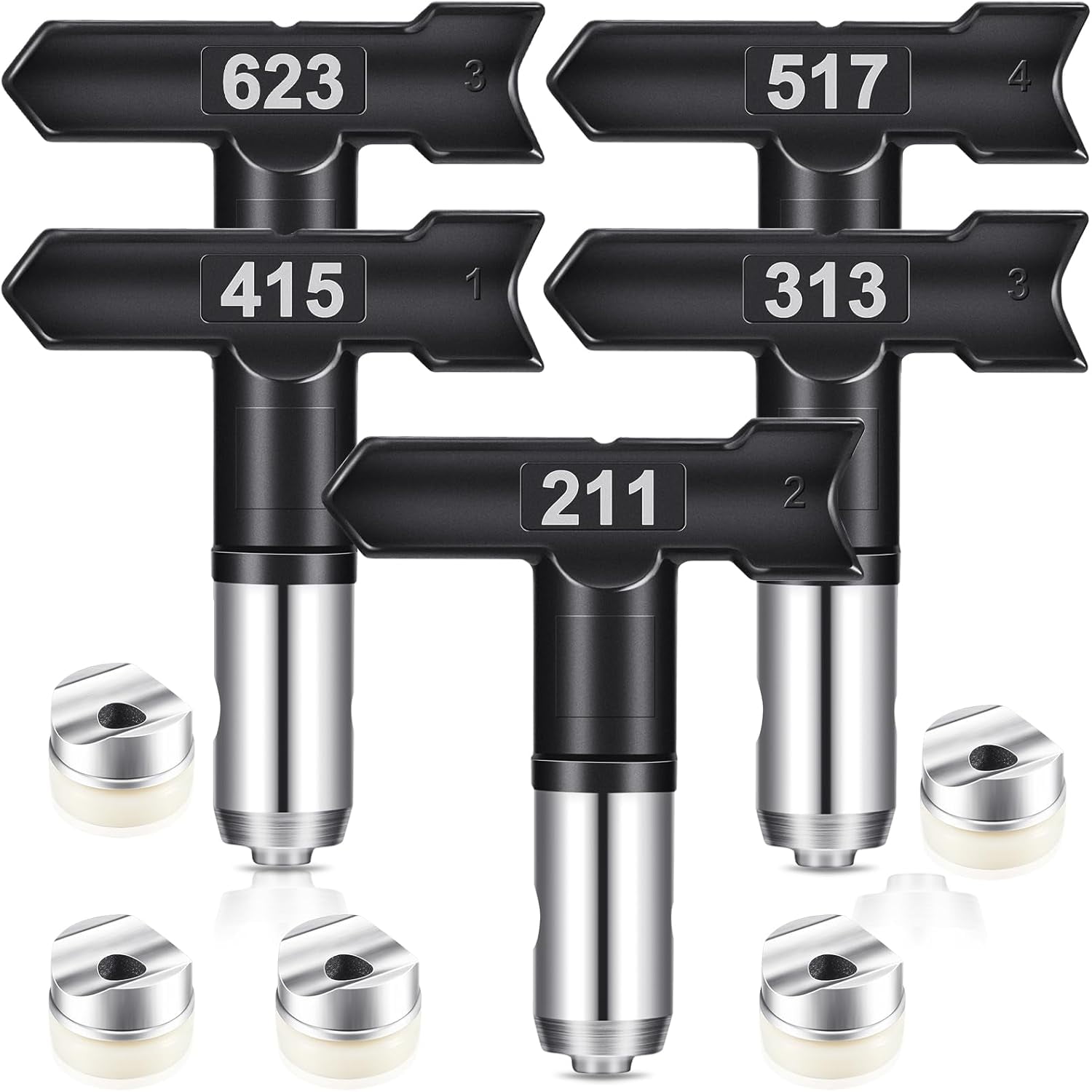 Lsupdaol 5 Pcs Spray Tips Reversible Spray Nozzles for Airless Paint ...