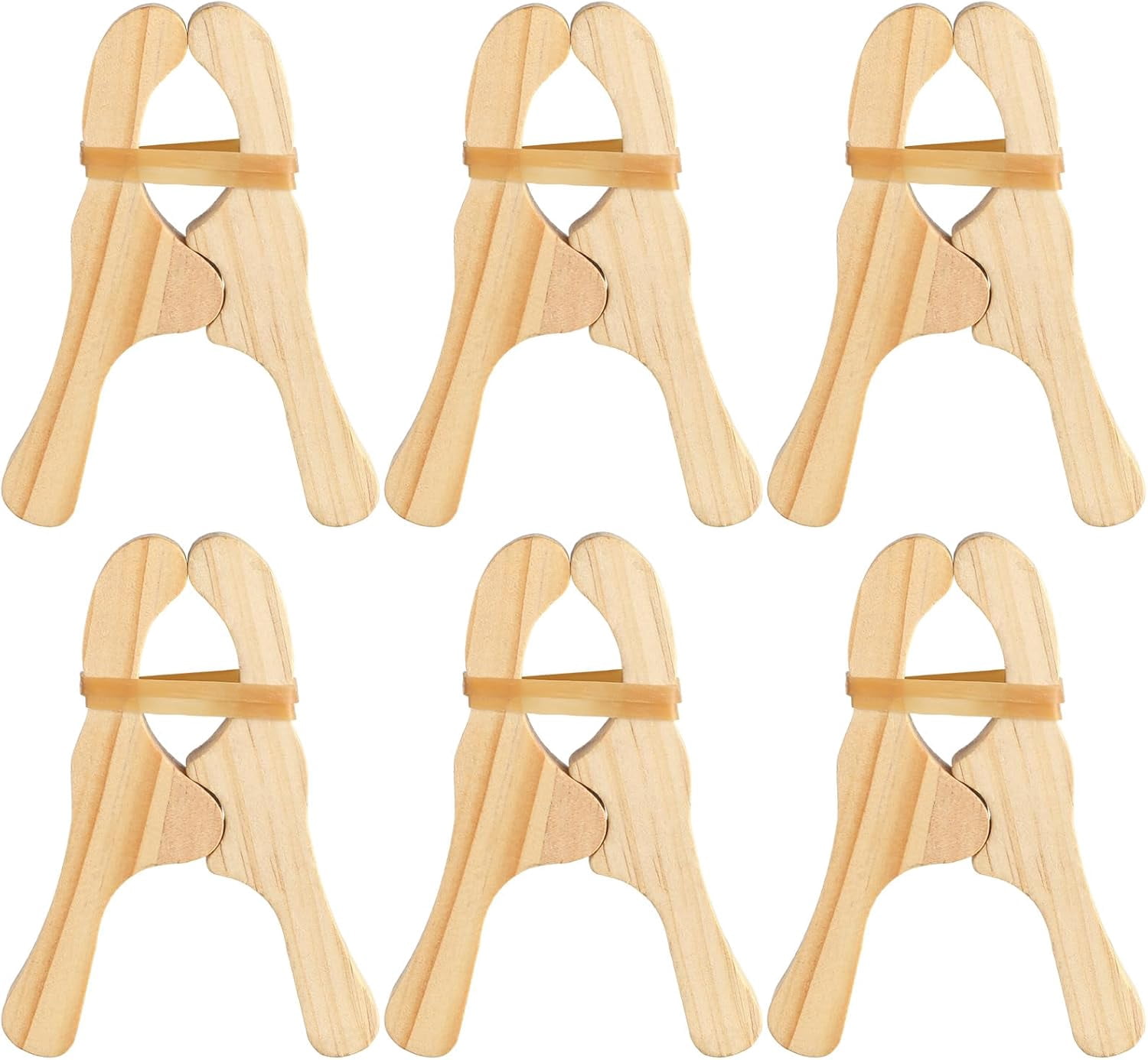 Lsupdaol 6 Pcs Wooden Play Clips for Kids Montessori and Waldorf Fort ...