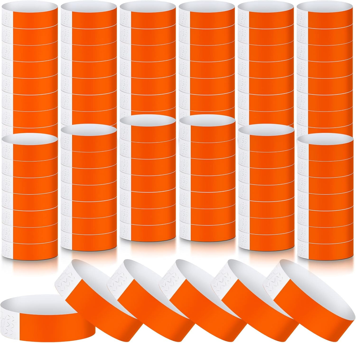 Lsupdaol 600 Pack Plastic Paper Wristbands for Events Neon Party Wrist ...