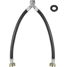 Stainless Steel Y-Mixer Washing Machine Hose - Burst Proof, 1ft, 3/4 ...