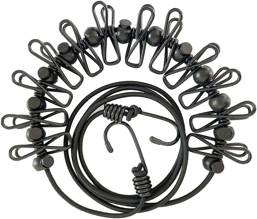 Lsvgoe 1.8m Portable Clothes Line with 12 Clothes Pegs - Retractable ...