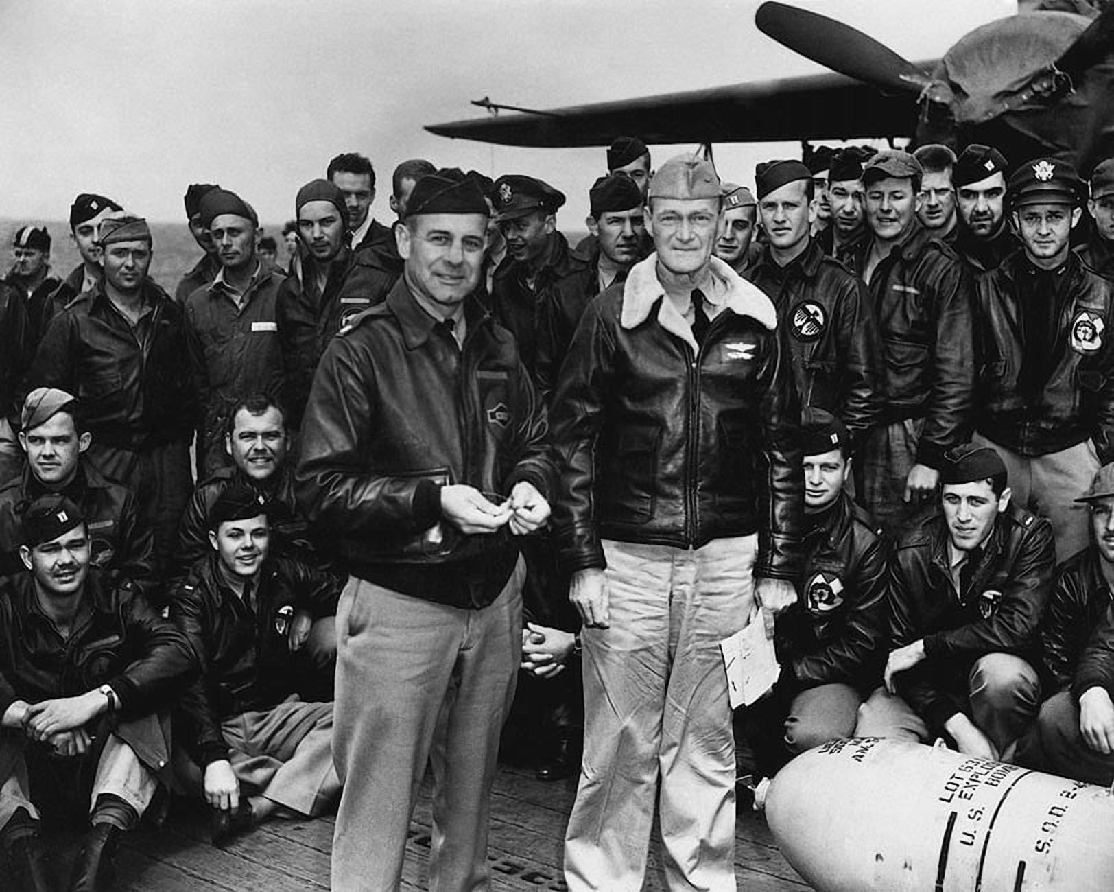 Lt. Col. Jimmy Doolittle with Tokyo Raiders WWII - 20x30 Inch Laminated ...