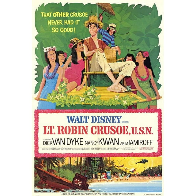 Lt Robin Crusoe U.S.N. - movie POSTER (Style A) (27" x 40") (1974 ...