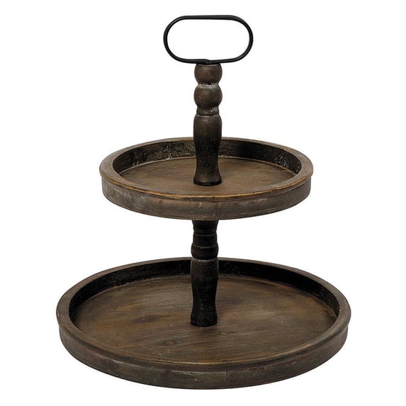 Lt Wood 2 Tier Stand - Walmart.com