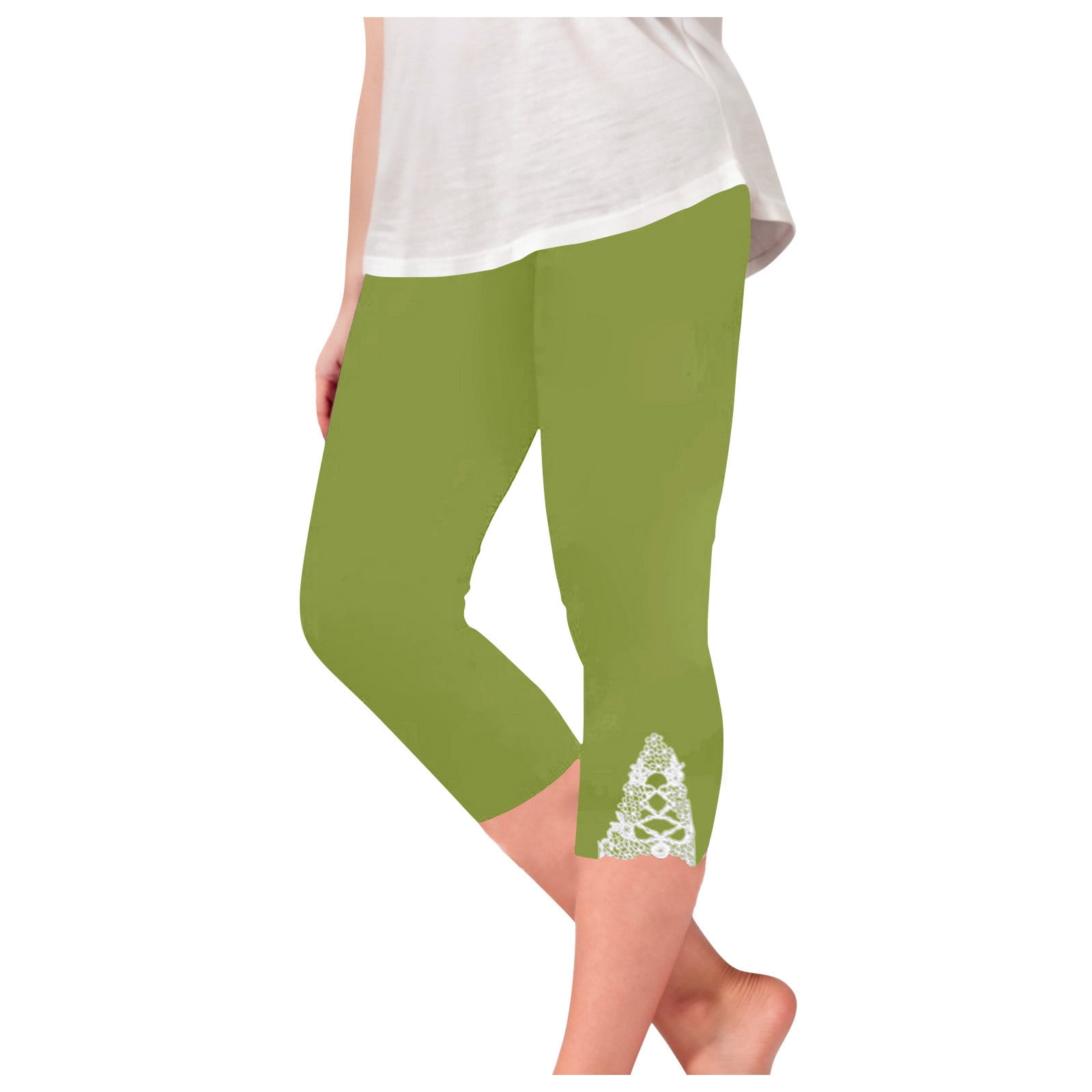 Ltctricy Girls' Capri Leggings Toddler Elastic Waist Slim Cropped Yoga ...