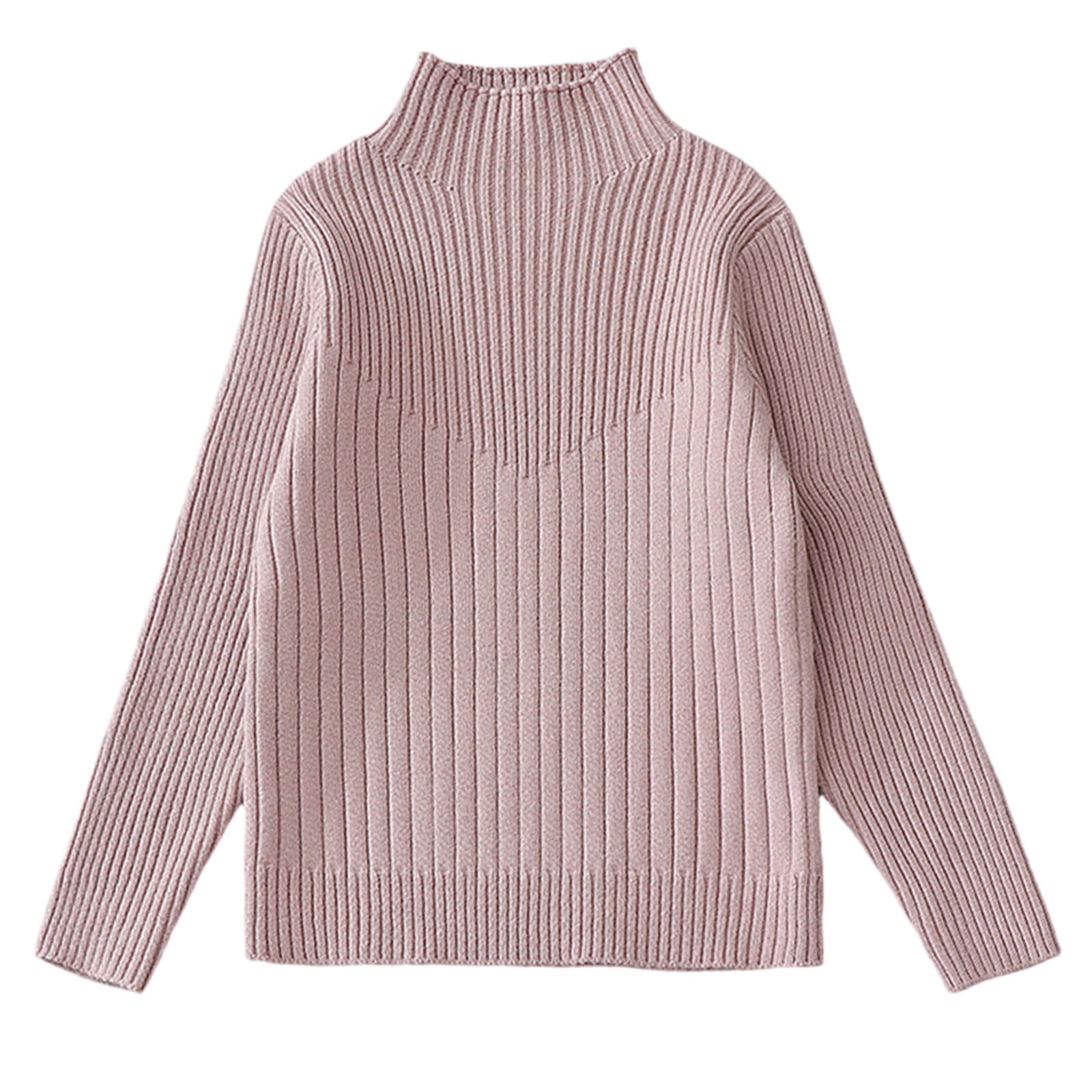 Ltctricy Girls Turtleneck Sweaters Children Long Sleeve Knit Pullover ...