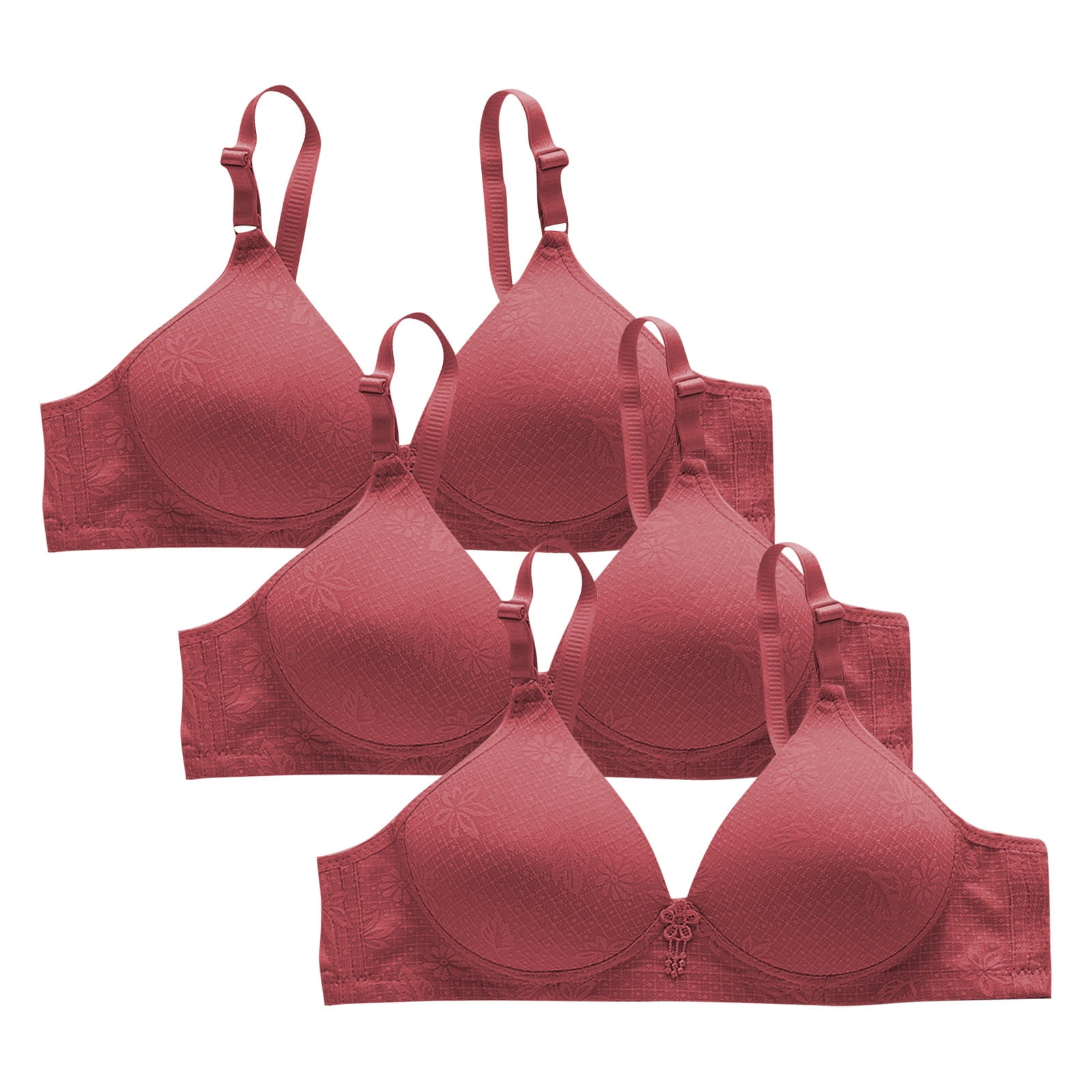 Ltctricy Wireless Bras for Women 3 Pieces No Underwire V Neck Plunge ...