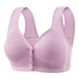 Ltctricy Women's Front Closure Bras Wireless Comfort Support Full ...