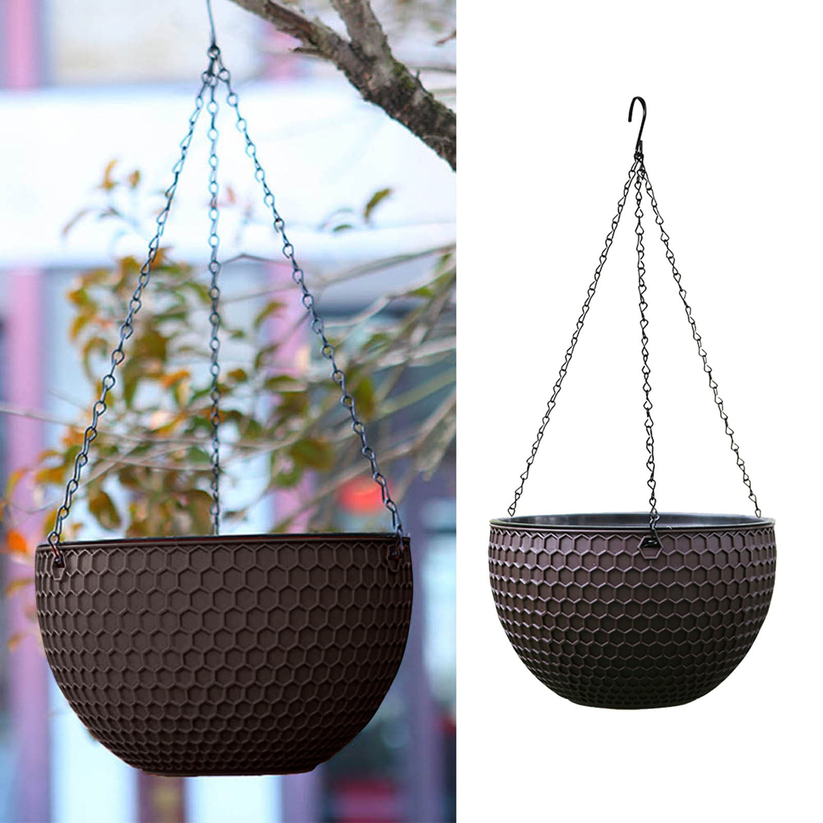 Ltdhehe Small Size Rattan Hanging Pot European Honeycomb Hanging Pot ...