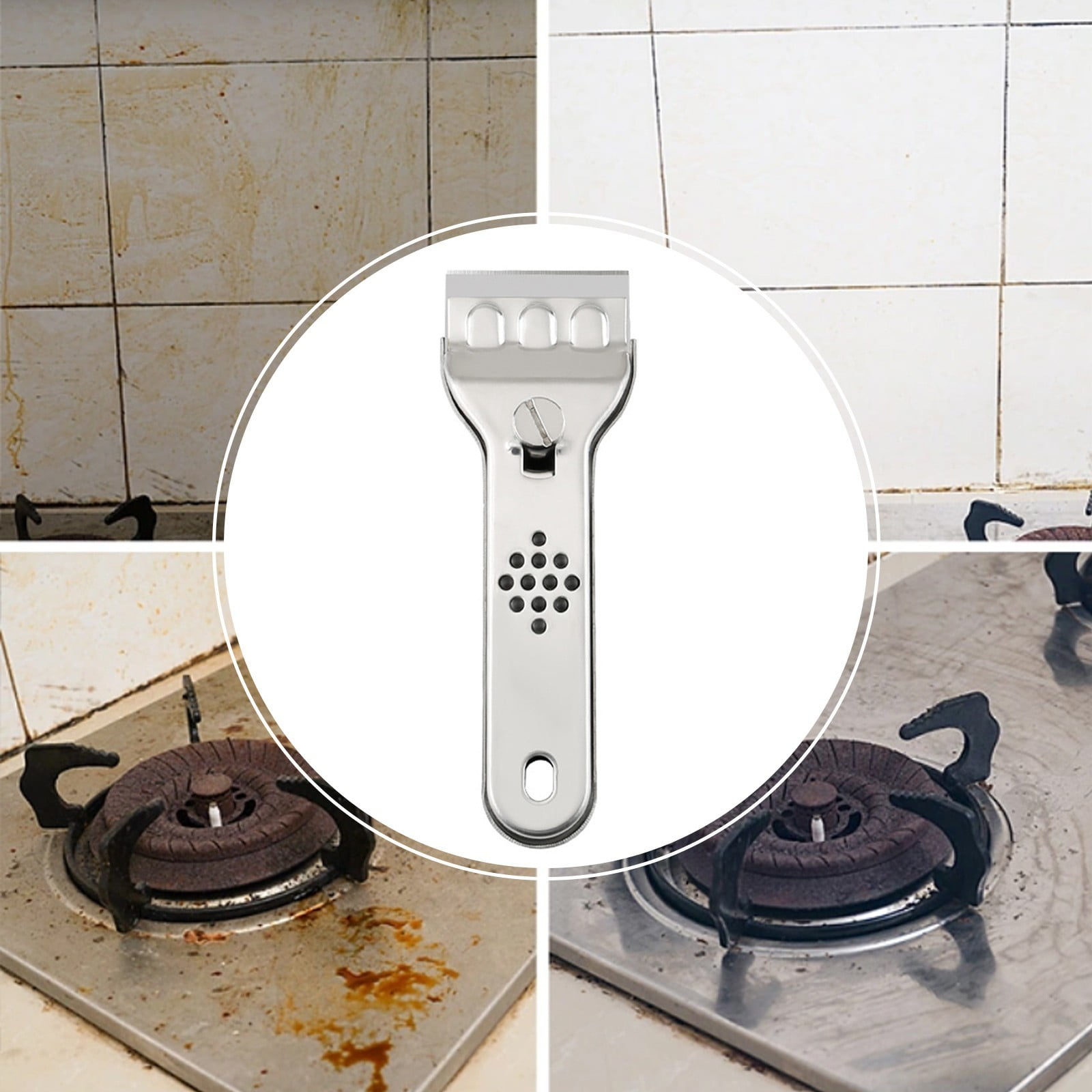 Ltdhehe Stainless Steel Kitchen Cleaning Brush Scraper Tool For Grease ...