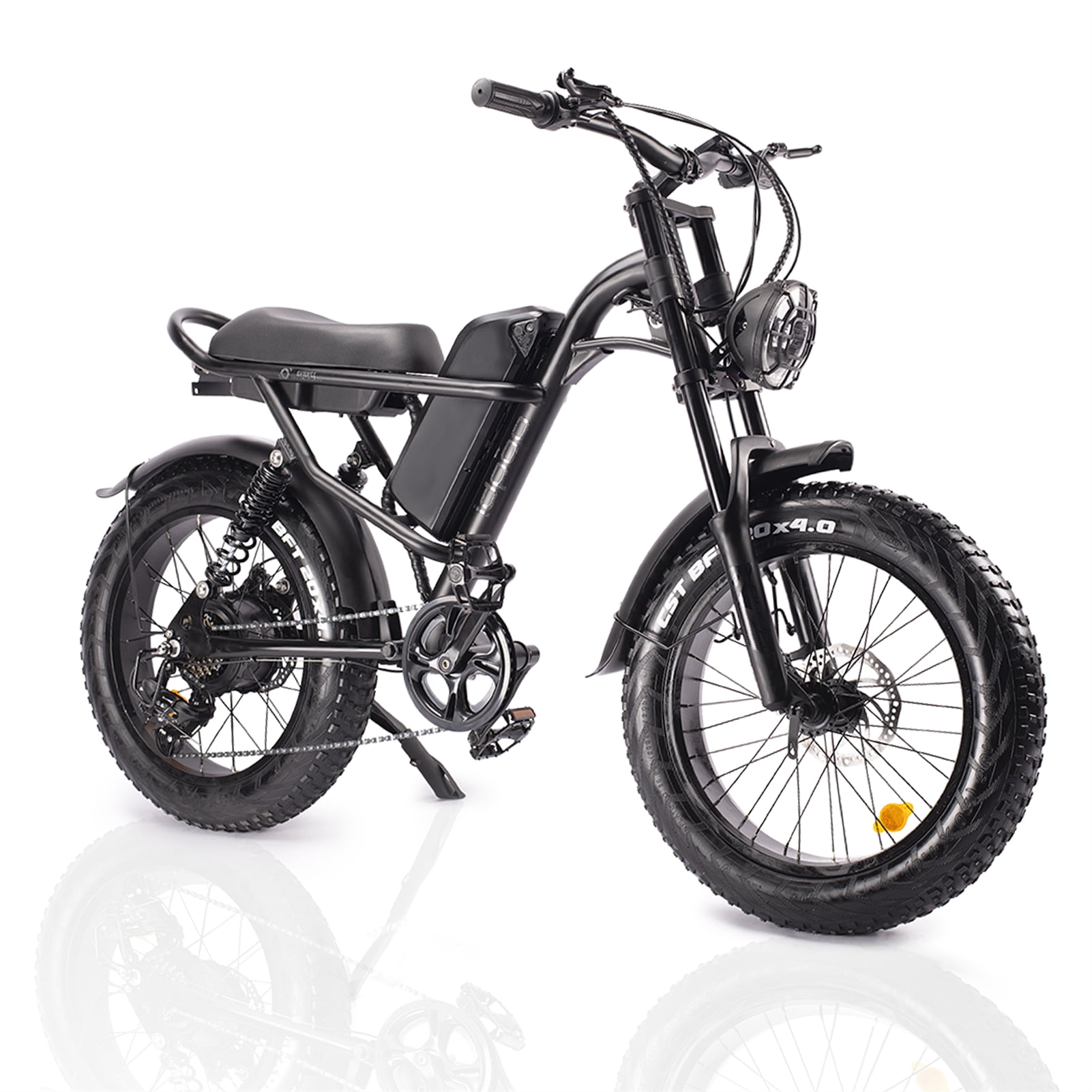 "Ltmate Electric Bike, Large Size for Adults, 20"" Fat Tire, 750W, LED ...