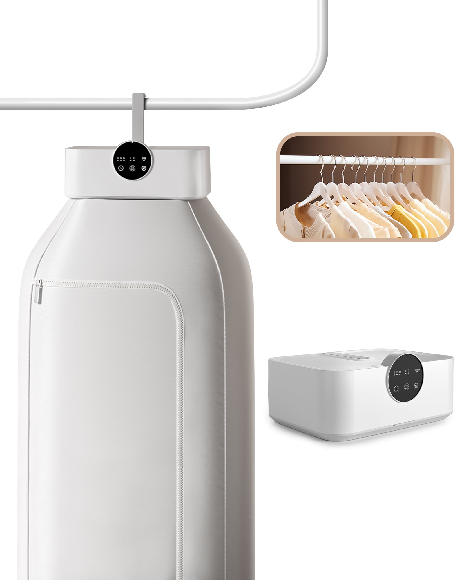 Ltmate Portable Clothes Dryer with Dryer Bag, 2 Drying Modes, Foldable ...