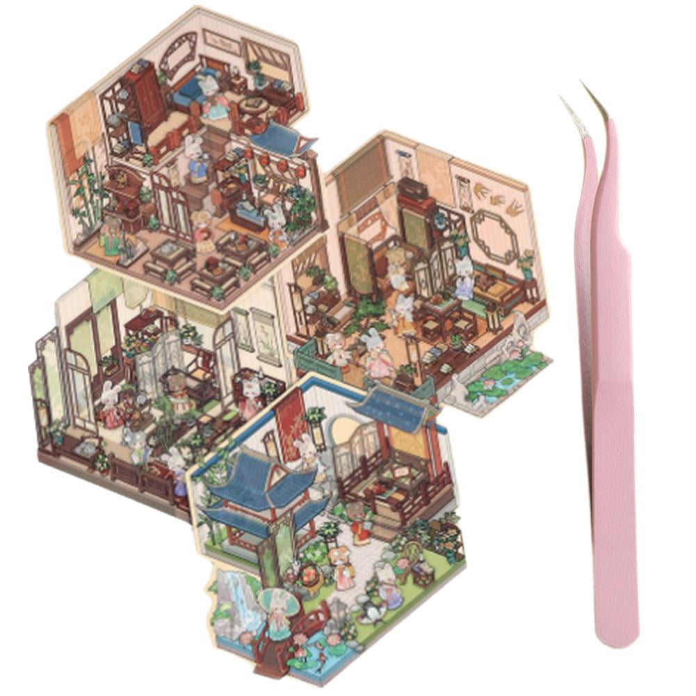 Lttoisl® DIY 3D House Stickers, 3D House Stickers, Isometric Room ...