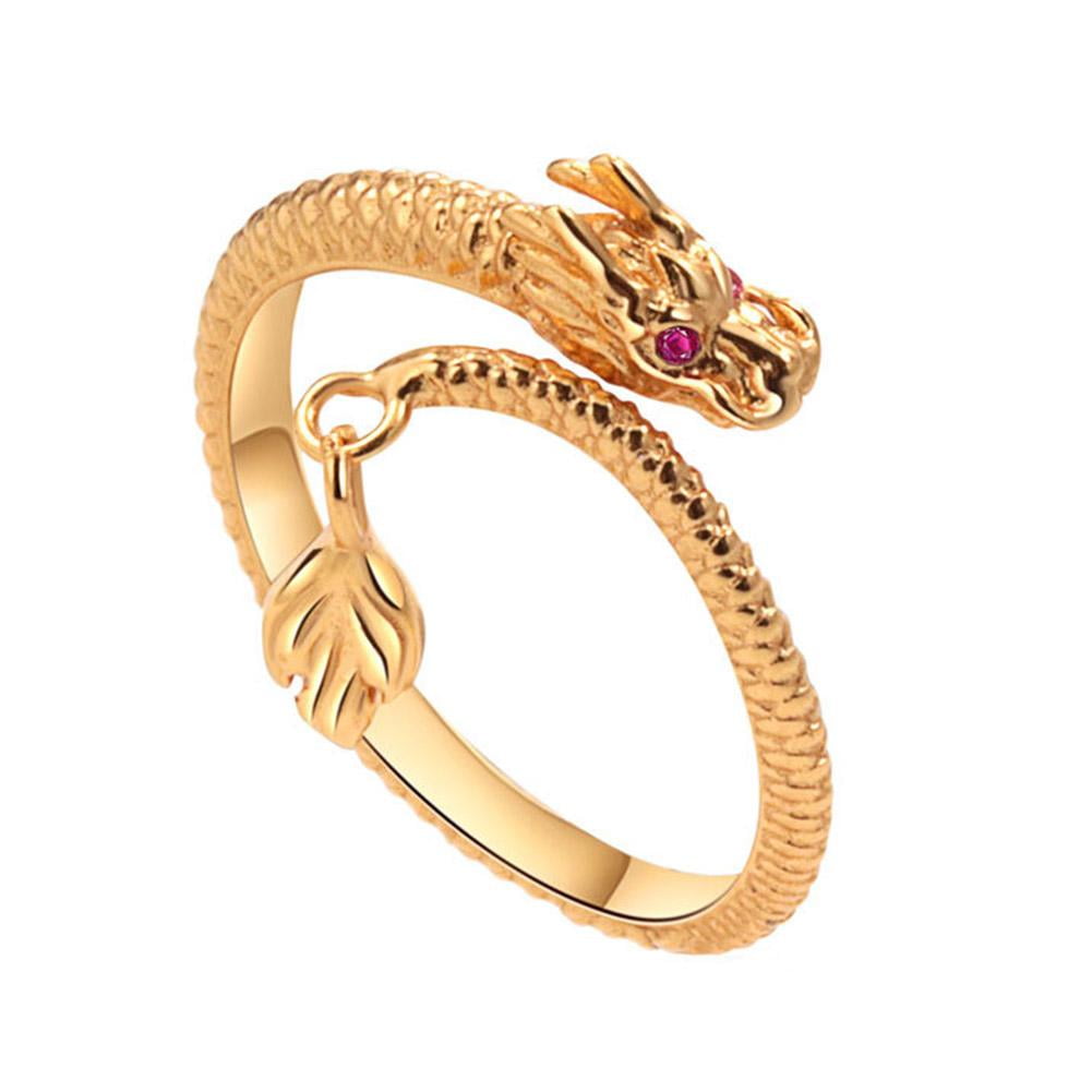Lttoisl® Dragon's Tail Qiankun Lucky Rings,Adjustable Wrap Dragons ...