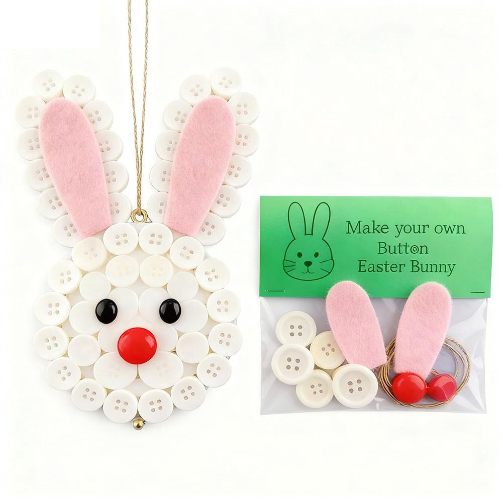 Lttoisl Easter Button Craft Kit with Plastic Buttons, Develops Fine ...