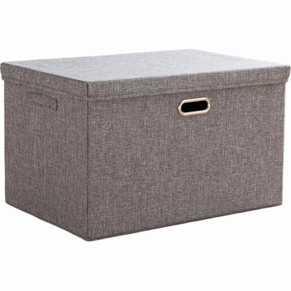 Lttoisl Fabric Storage Box, 12.6 x 9.45 x 7.09 in, Dustproof Lid for ...