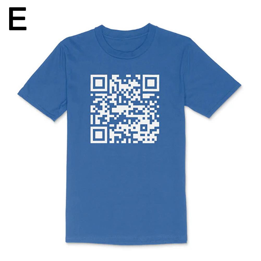 Lttoisl® Funny FU QR Code T-Shirt Cotton Crew Neck Printed Unisex Short ...